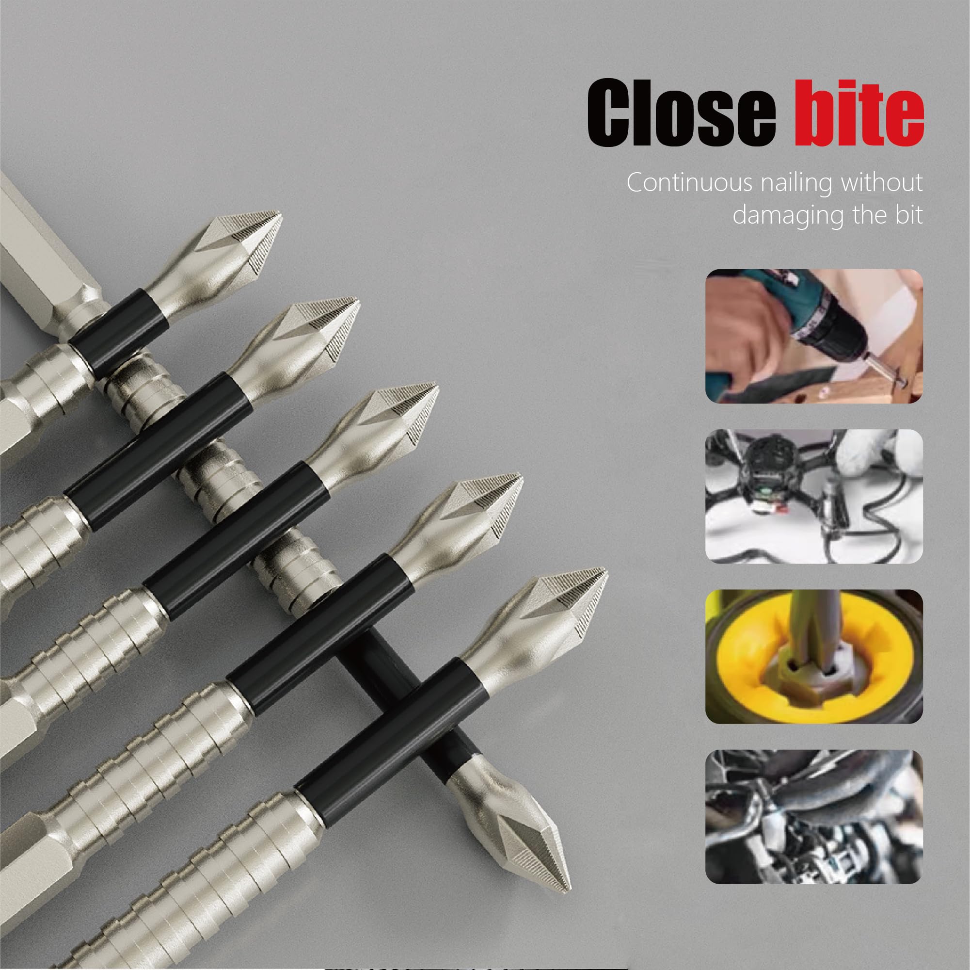 Anti-slip Bits Anti-Slip Screwdriver Bit Set - 12-Piece High-Magnetic ...