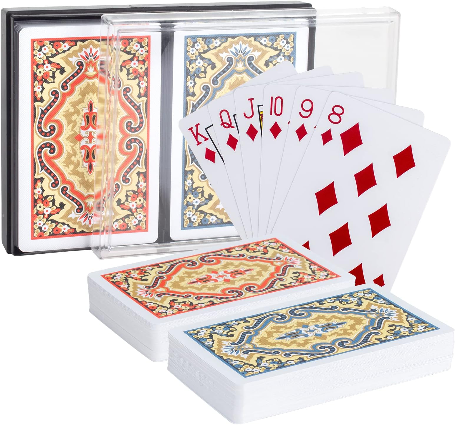 Caspari Van Gogh Irises Bridge Gift Set, 2 Playing Card Decks & 2 Score ...