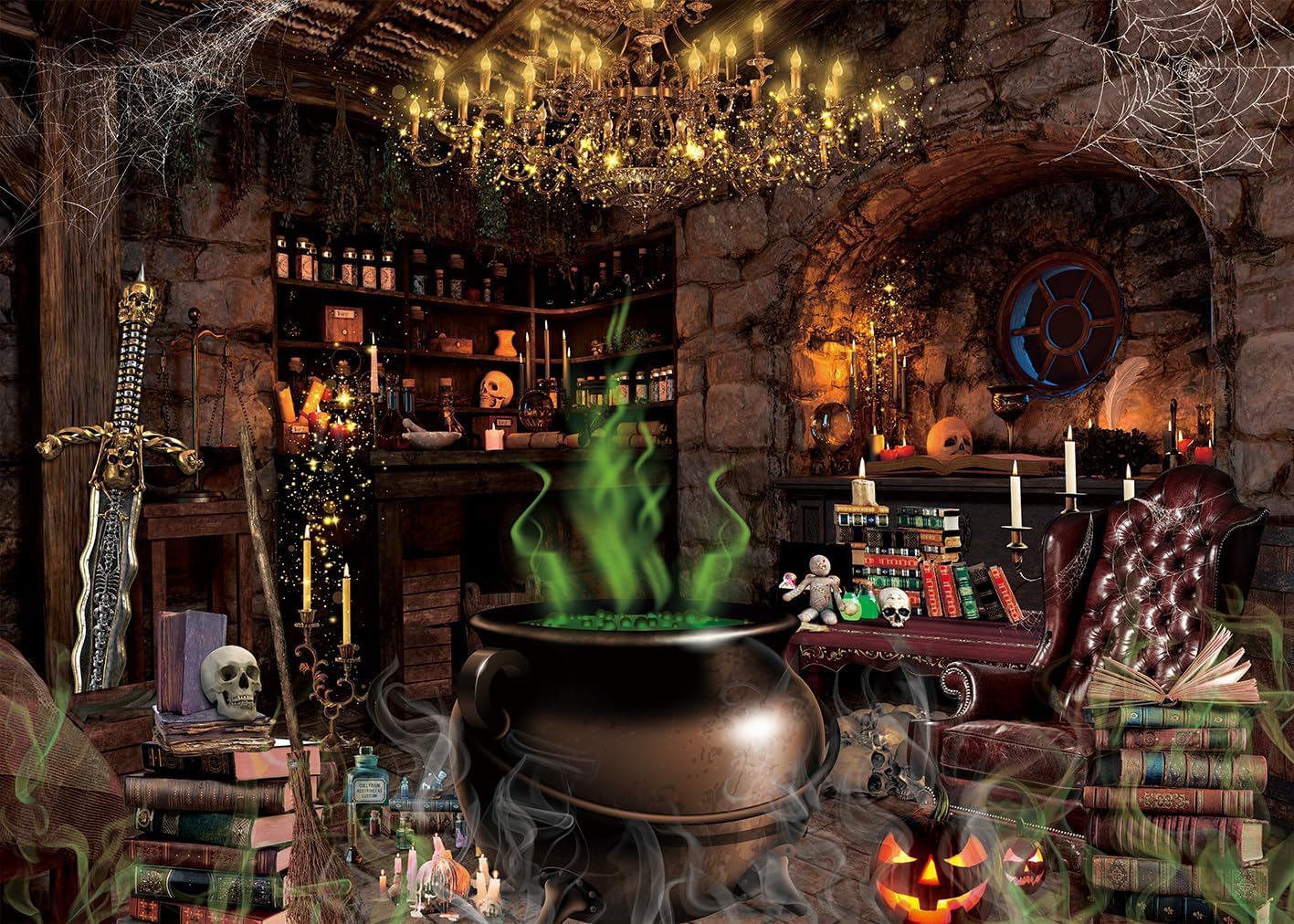 Amazon.com : LIANNE 8×6ft Magic Castle Hall Candles Backdrop Wizard School Dinning Church ...