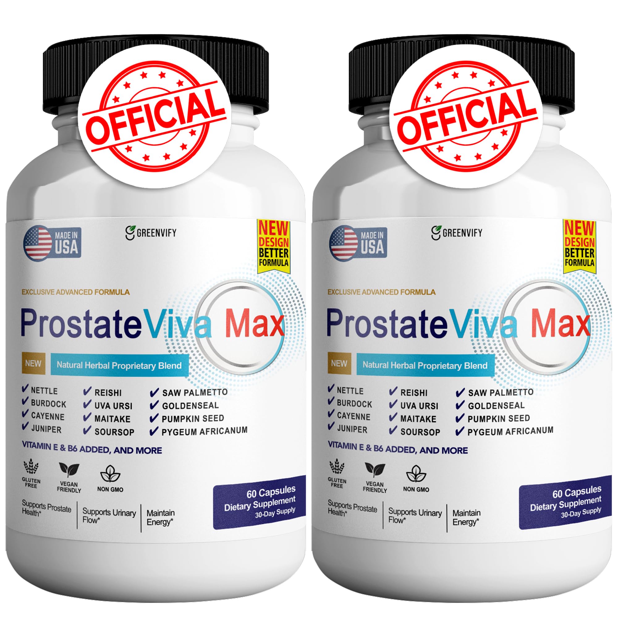 Amazon.com: GREENVIFY ProstateViva Max Supplements for Men Capsules, Health Supplements ...