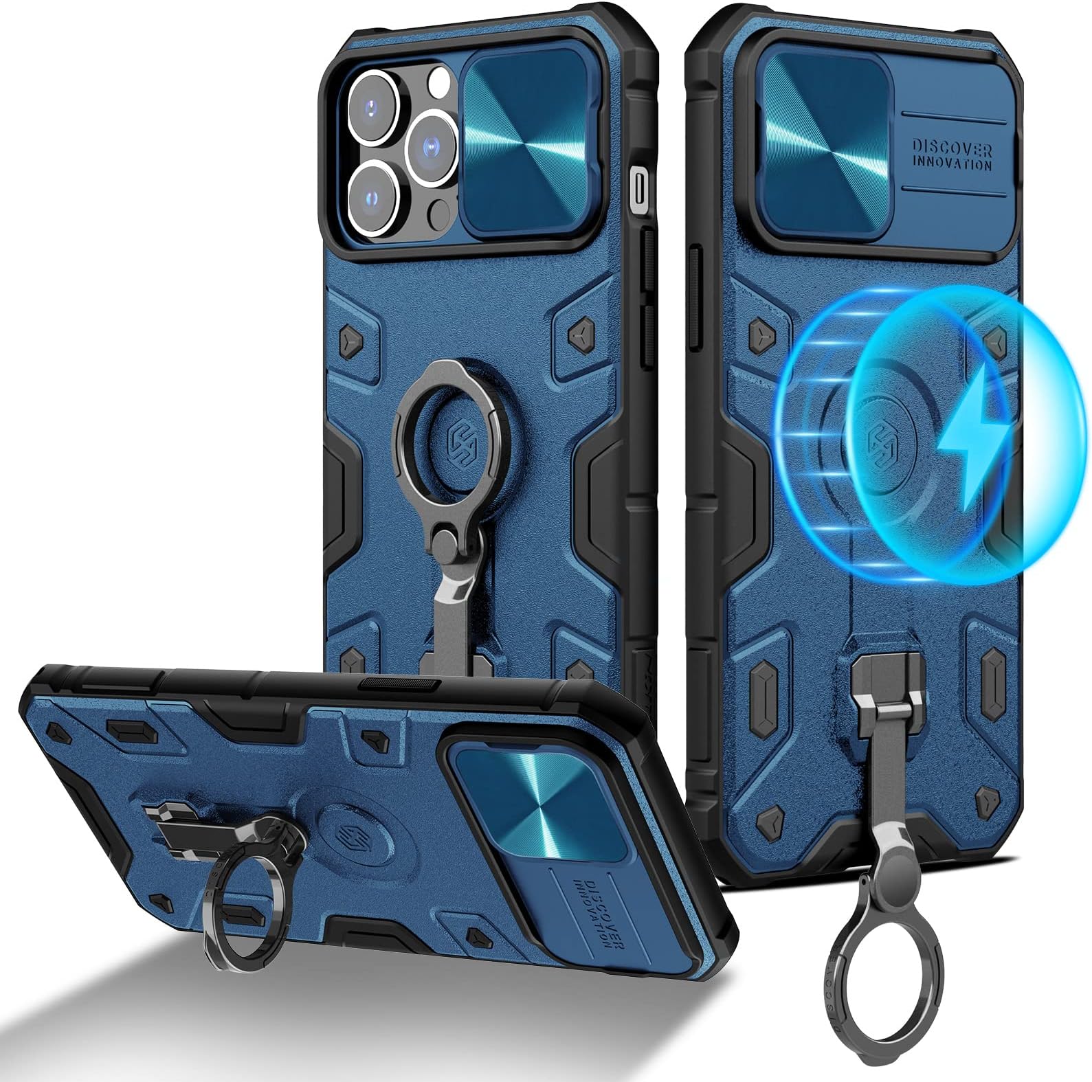 Amazon.com: DEERLAMN for iPhone 13 Pro Max Case with Slide Camera Cover ...