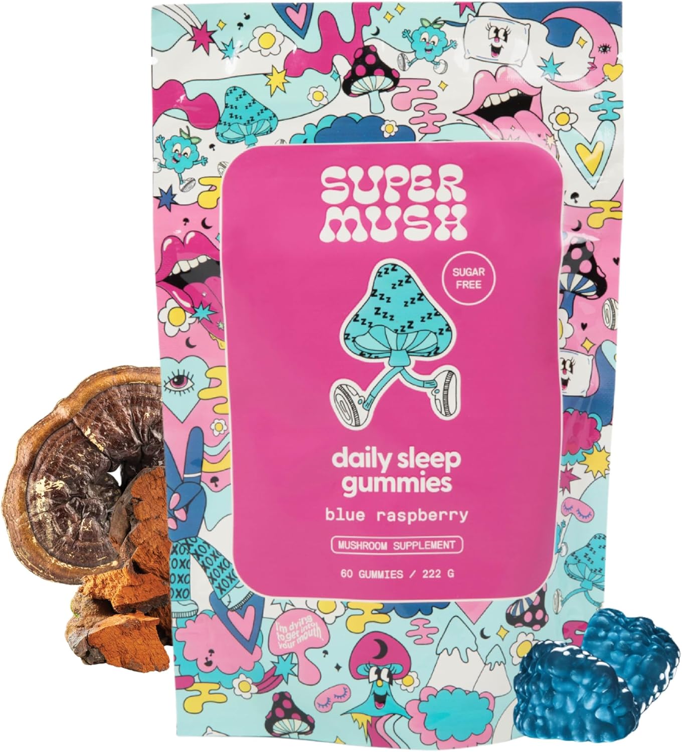 Amazon.com: SuperMush Sleep Gummies for Adults - Mushroom Supplement with Magnesium Citrate, L ...