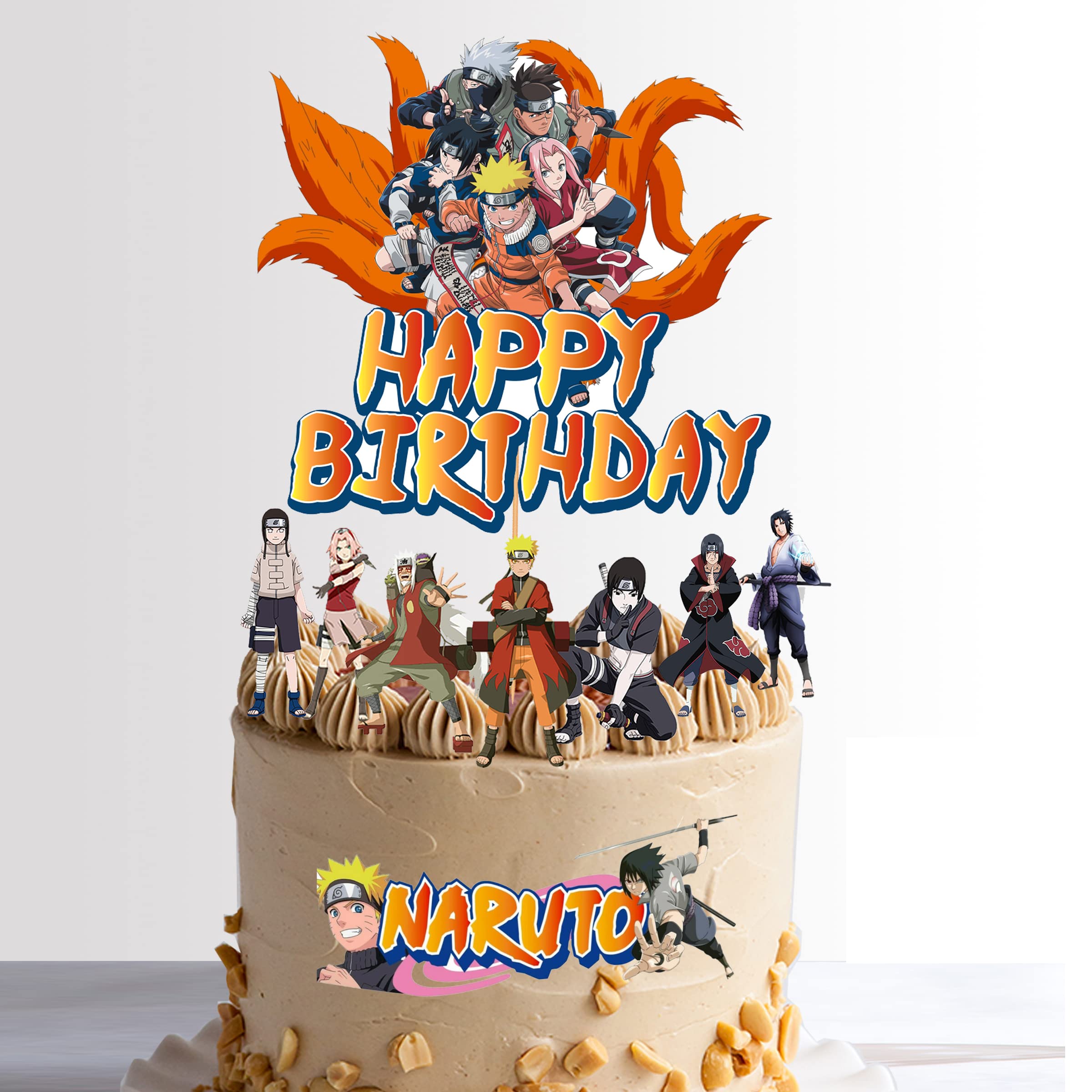 Naruto Themed Cake Topper Decoration Goku And Crew Anime Manga ...