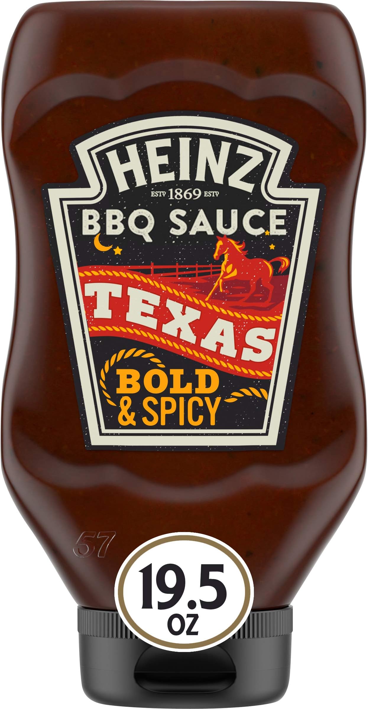 Amazon.com: Heinz Texas Style Bold & Spicy BBQ Barbecue Sauce (19.5 oz ...