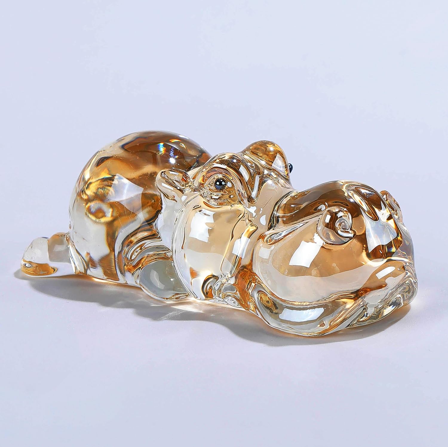 Amazon.com: Qianwei Champagne Crystal Hippopotamus Gifts for Women ...