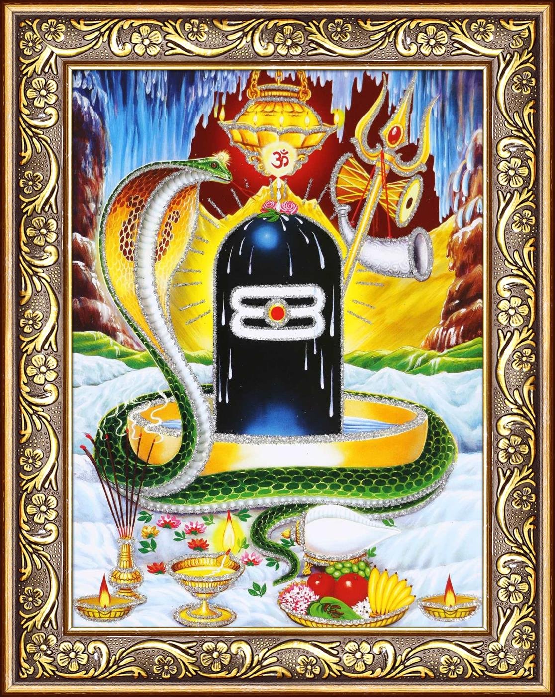 Buy Avercart Naag Panchami - Nag Puja Poster 5x7 inch Framed (With ...