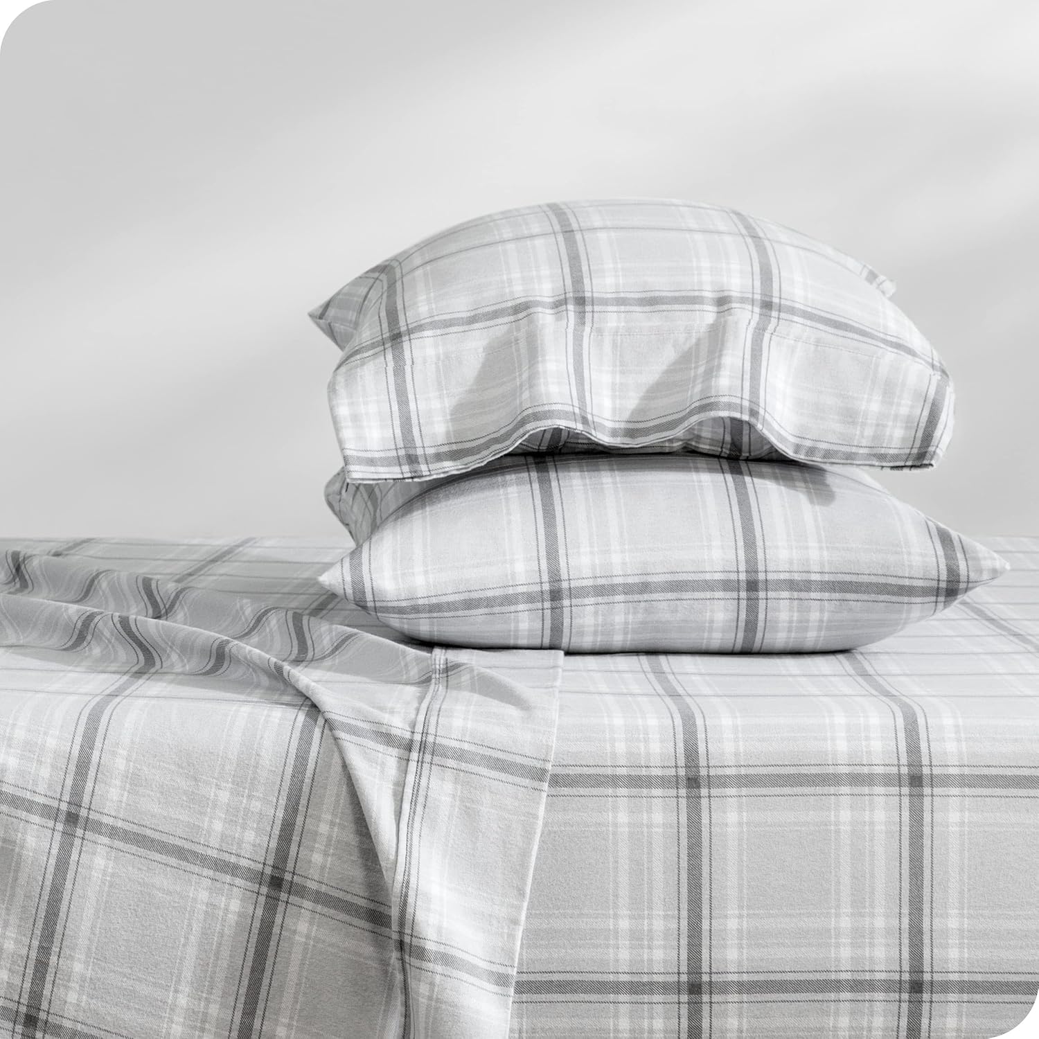 Amazon.com: Bare Home Flannel Sheet Set 100% Cotton, Velvety Soft ...