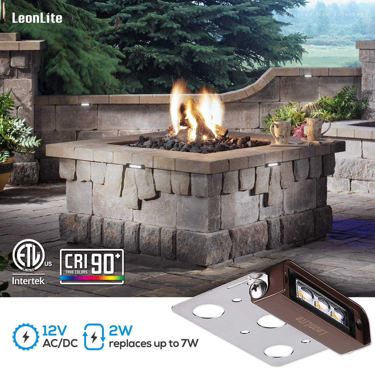 Snapklik.com : LEONLITE Premium Series 4 Inch 2W LED Retaining Wall ...