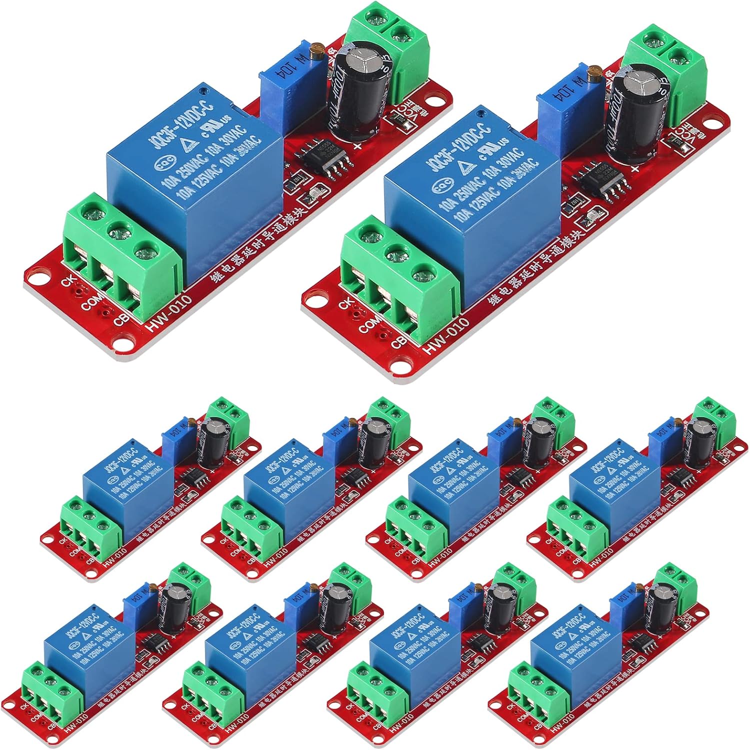 Amazon.com: QCCAN 10PCS NE555 Delay Timer Switch Adjustable Disconnect ...