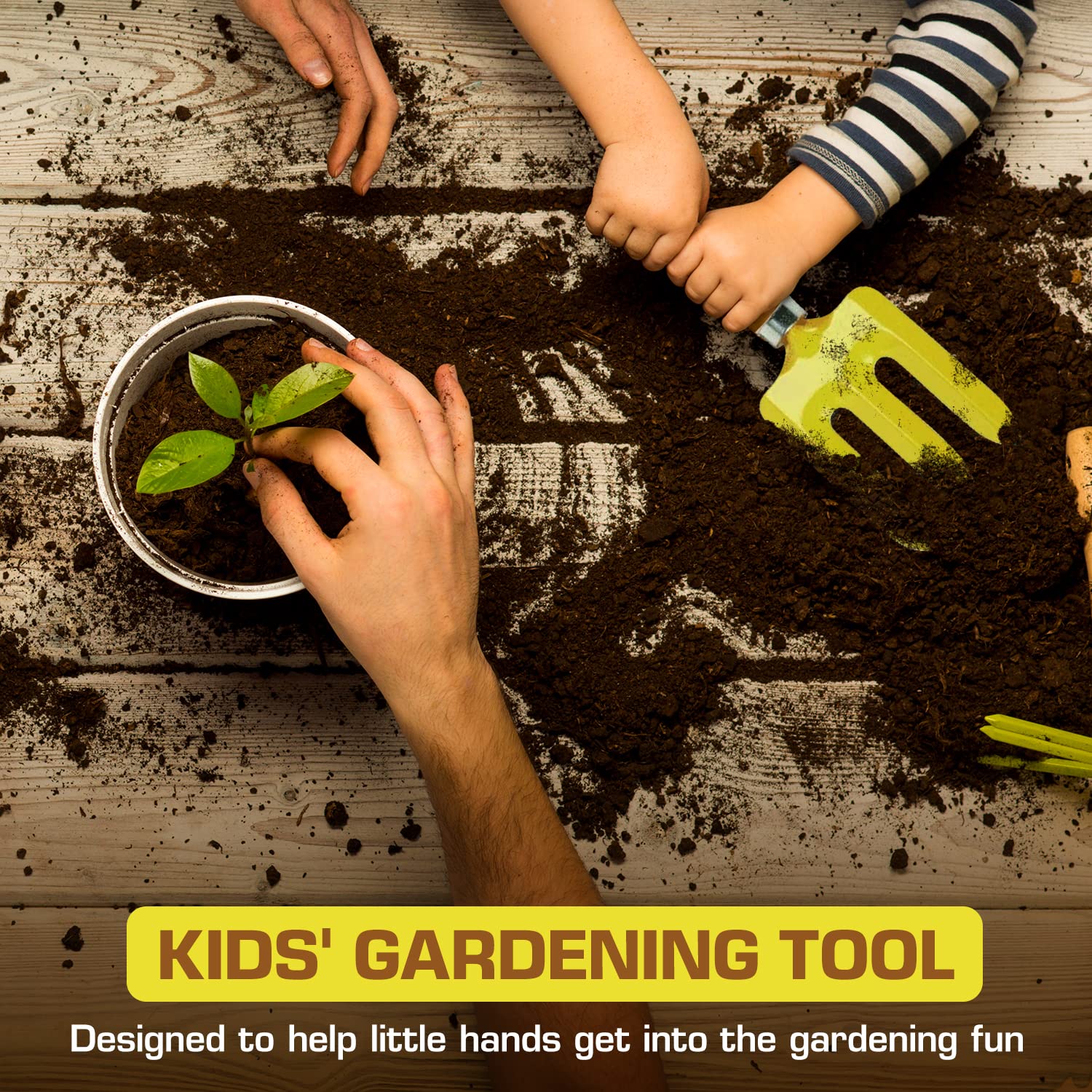 Snapklik.com : Rugg Kids Garden Hand Fork, Mini Steel Digging Tool