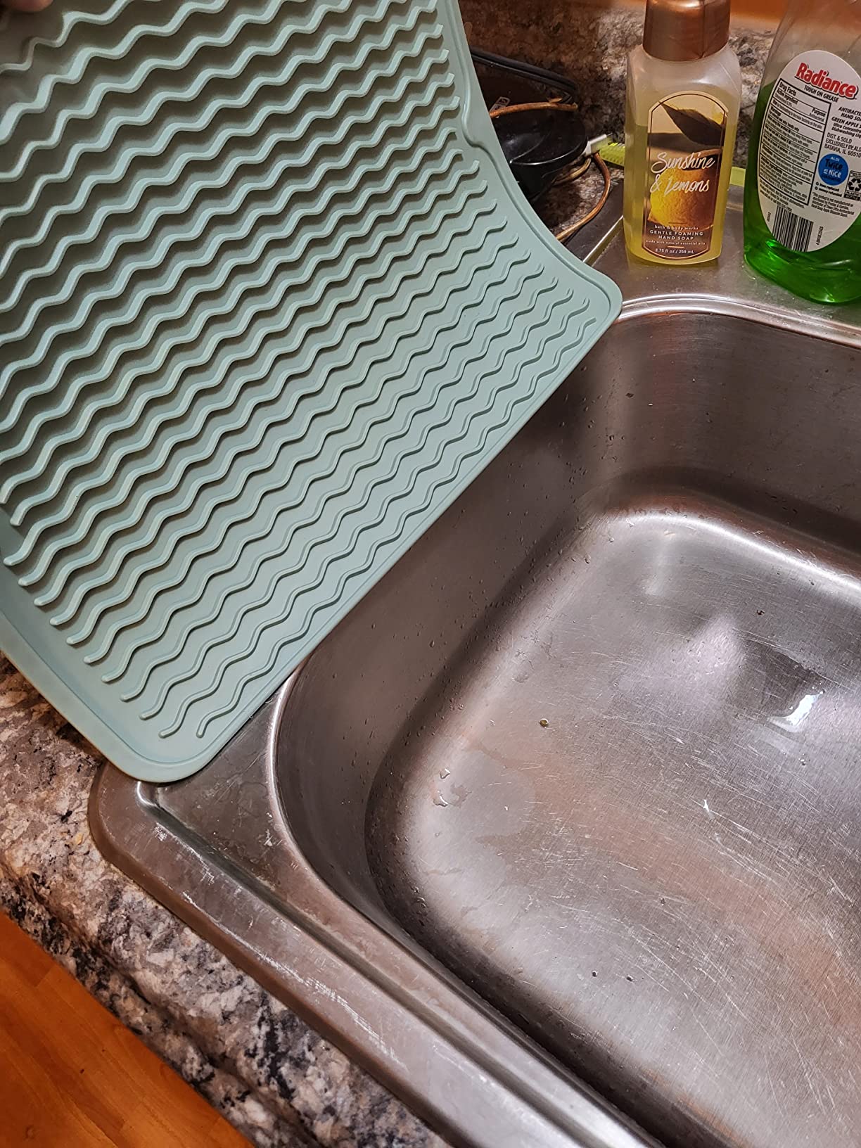 Amazon.com: Silicone Dish Drying Mat for Kitchen Counter, Multipurpose ...