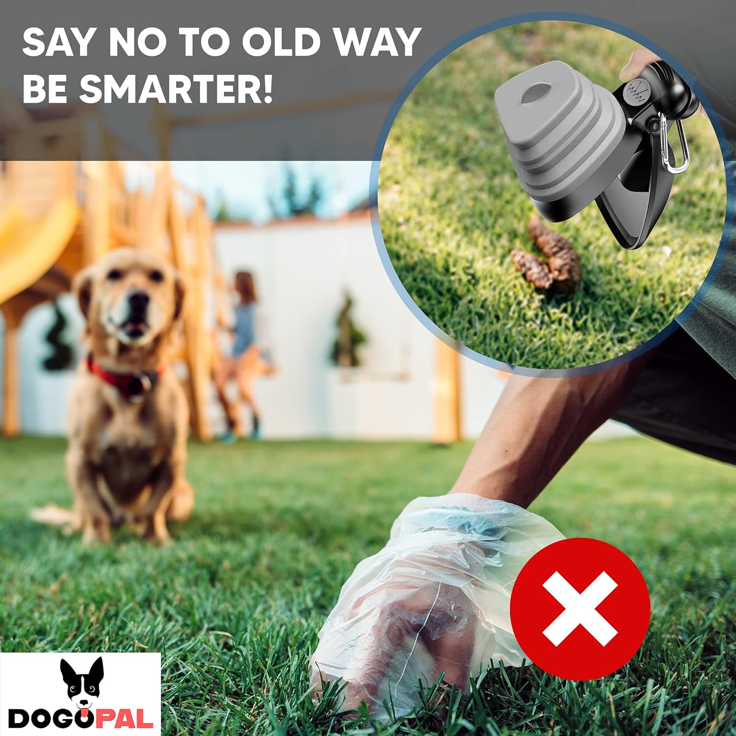 DOGOPAL Pooper Scooper | Portable Poop Scoop for Dog and Cat Waste Pick ...