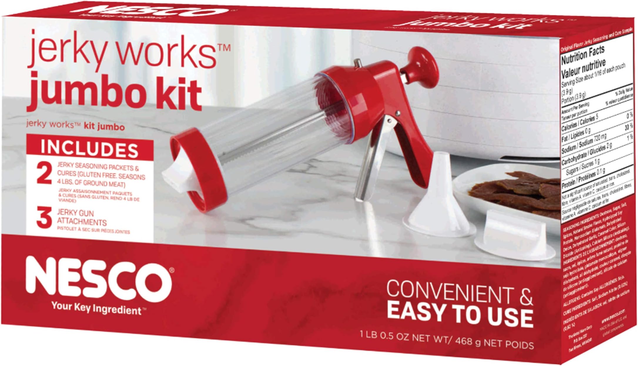 Amazon.com: Nesco BJX-5, Jerky Works Jumbo Kit, Red : Grocery & Gourmet ...