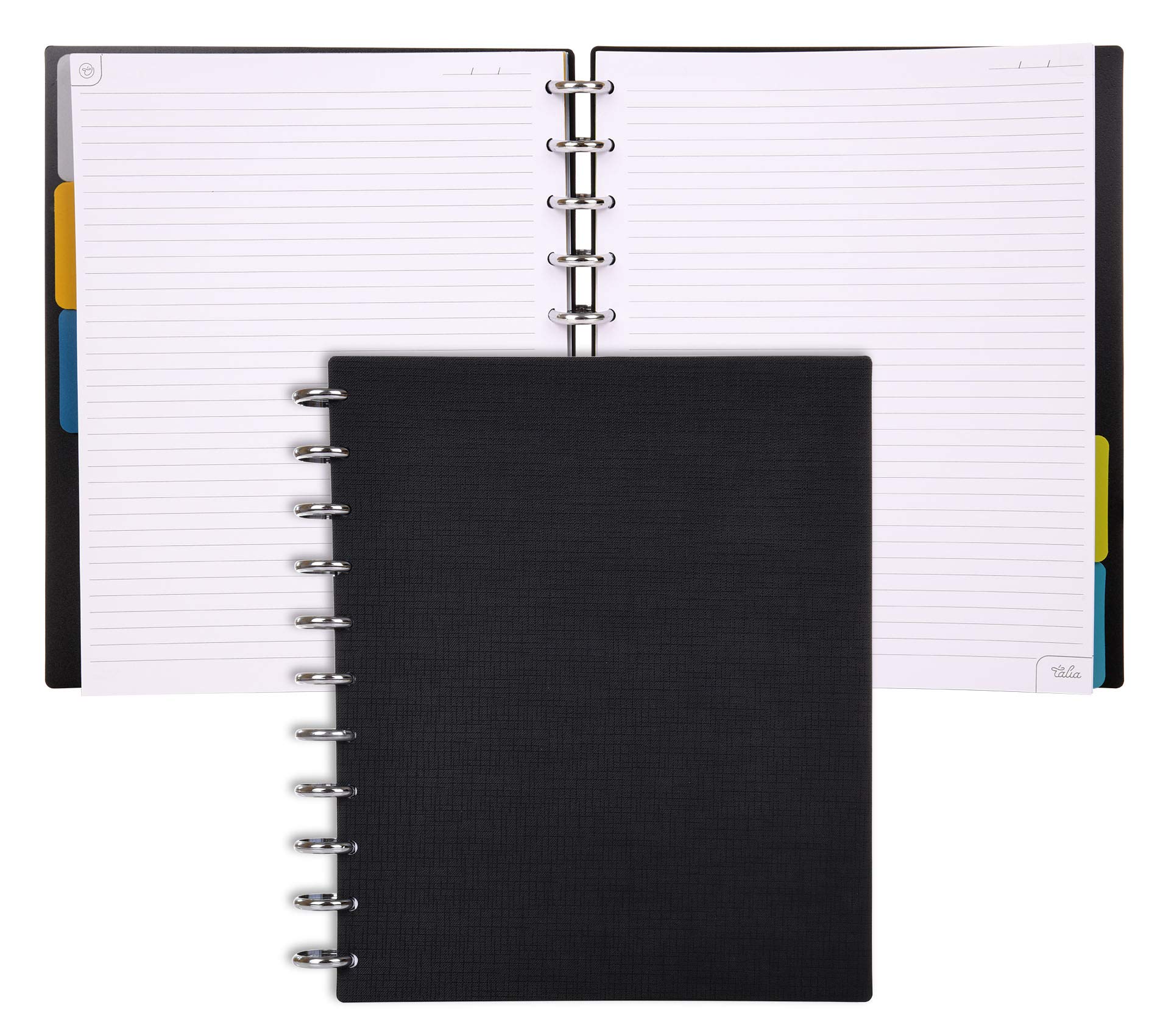 Amazon.com : Talia Discbound Notebooks, Planner, Customizable, (yBlack ...