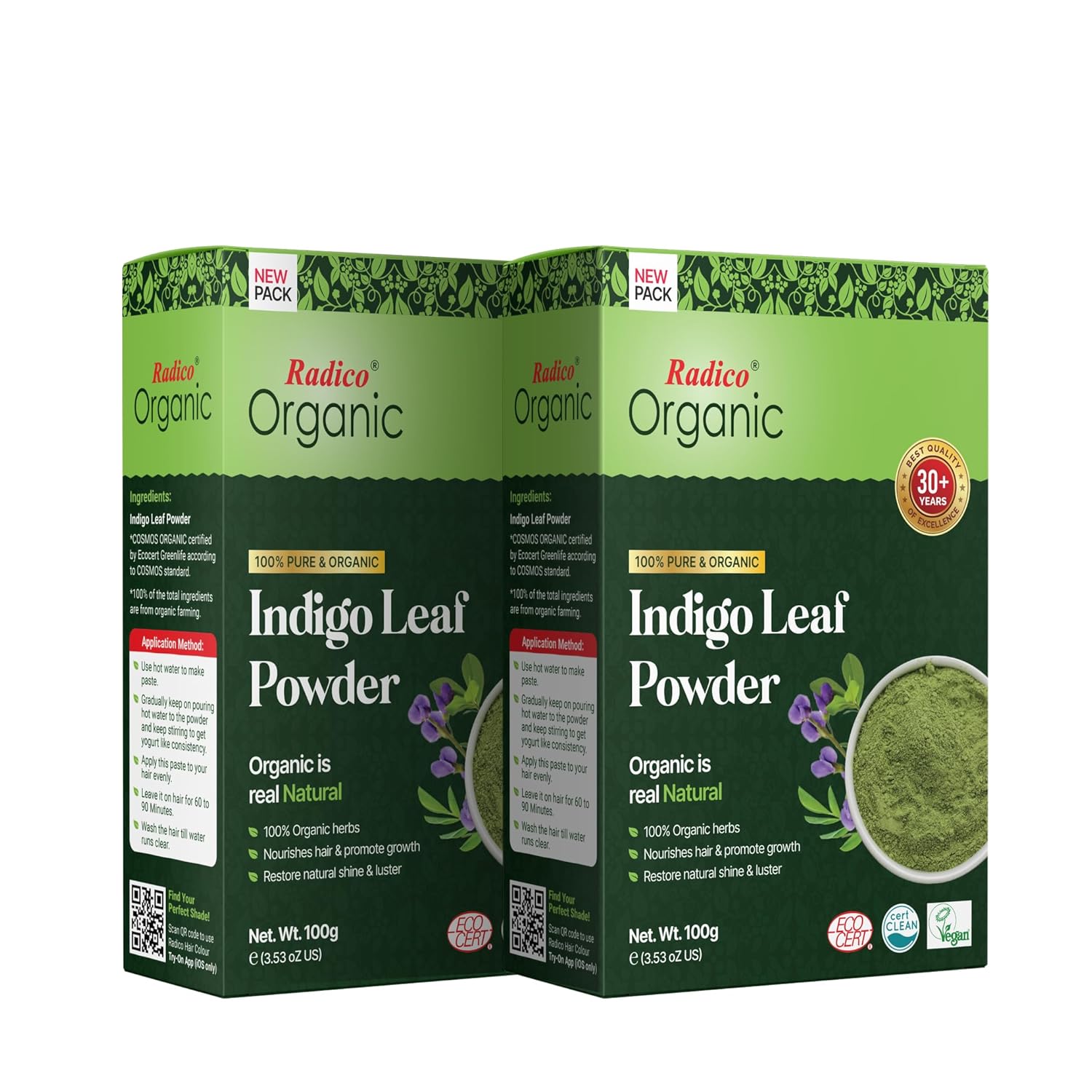 Buy Radico Organic Indigo Leaf Hair Treatment Powder - 100% Organic ...