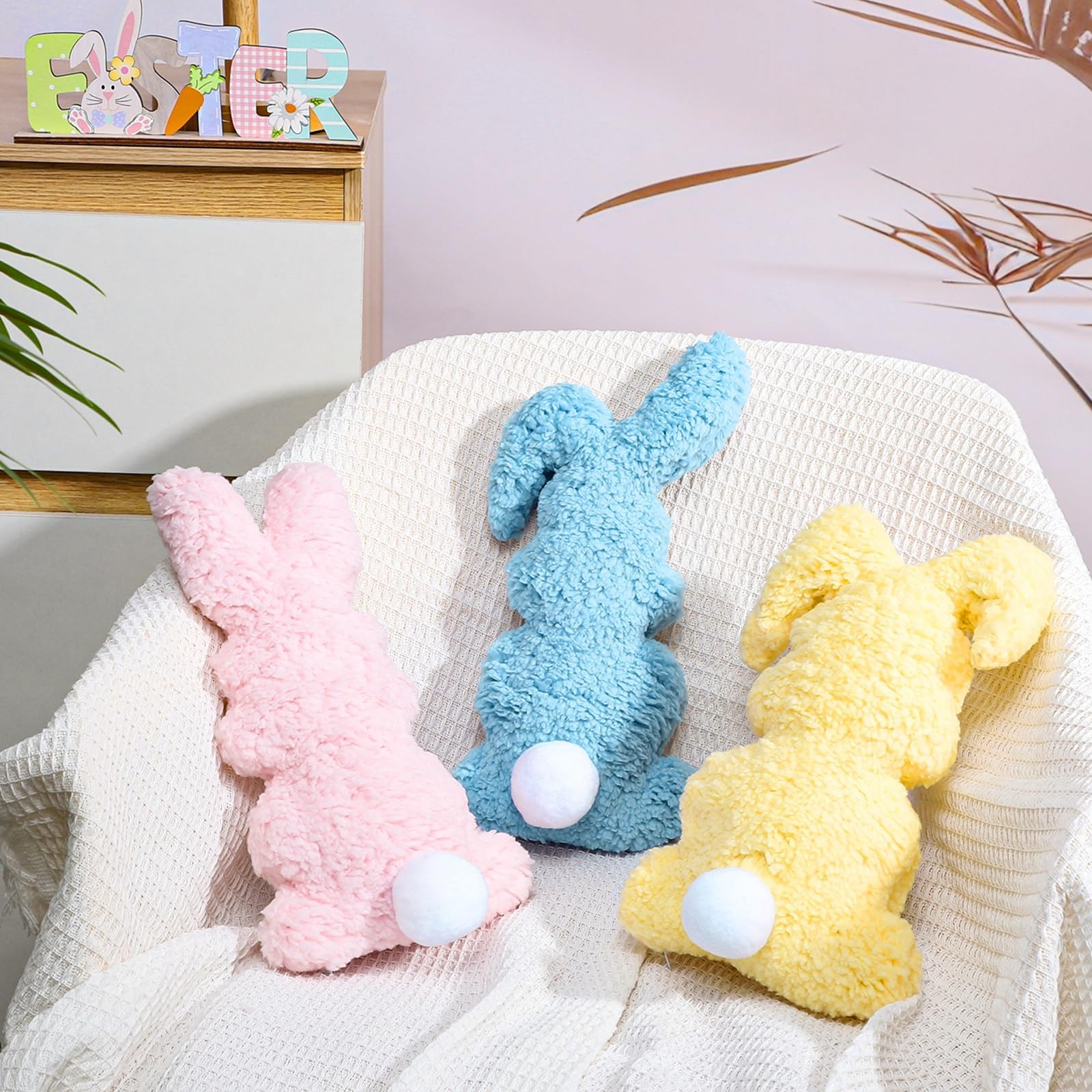 Amazon.com: Xiangqu 3 Pcs Easter Buuny Throw Pillows, 11.8 Inch Soft ...