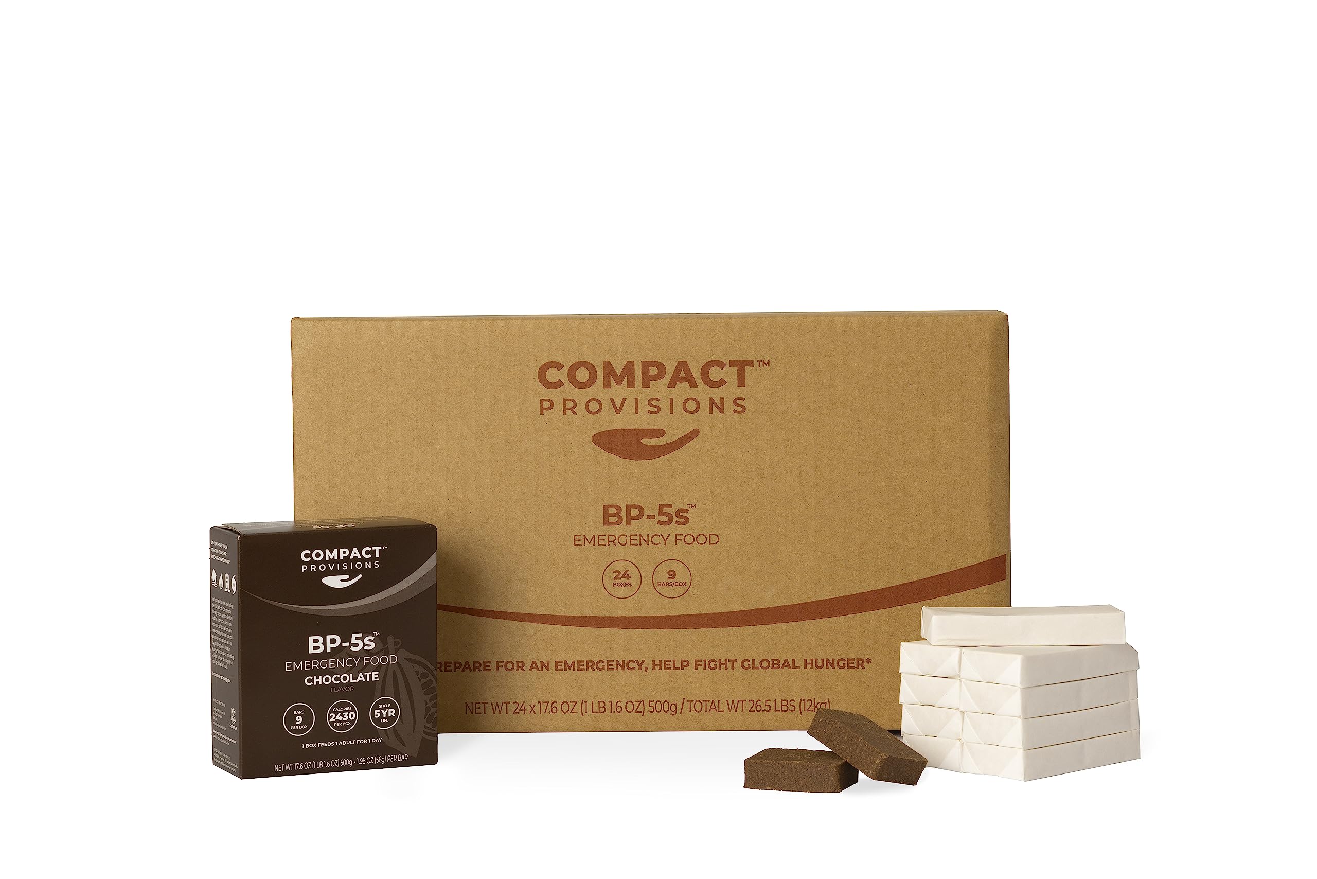 Amazon.com: Compact Provisions BP-5s Chocolate 24 Pack Emergency Food ...