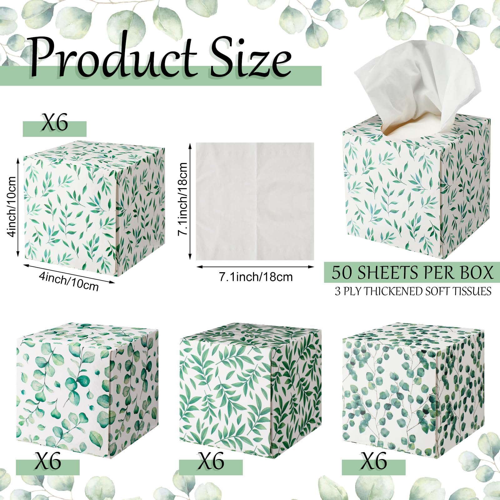 Snapklik.com : Estune 24 Pack 3 Ply Cube Tissue Boxes 1200 Sheets Cube ...