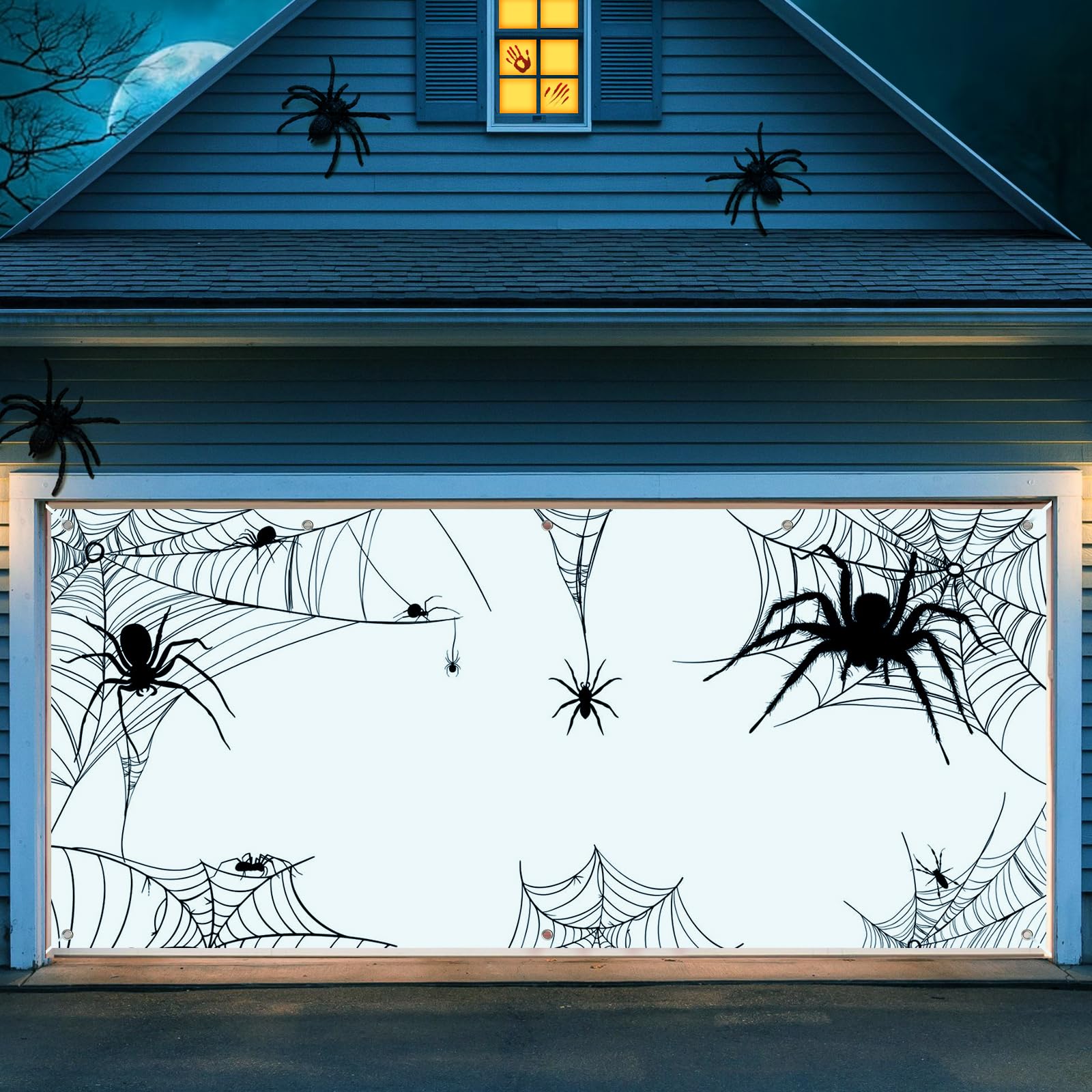 Snapklik.com : Large Spider Halloween Backdrop Decoration Horror Cobweb ...