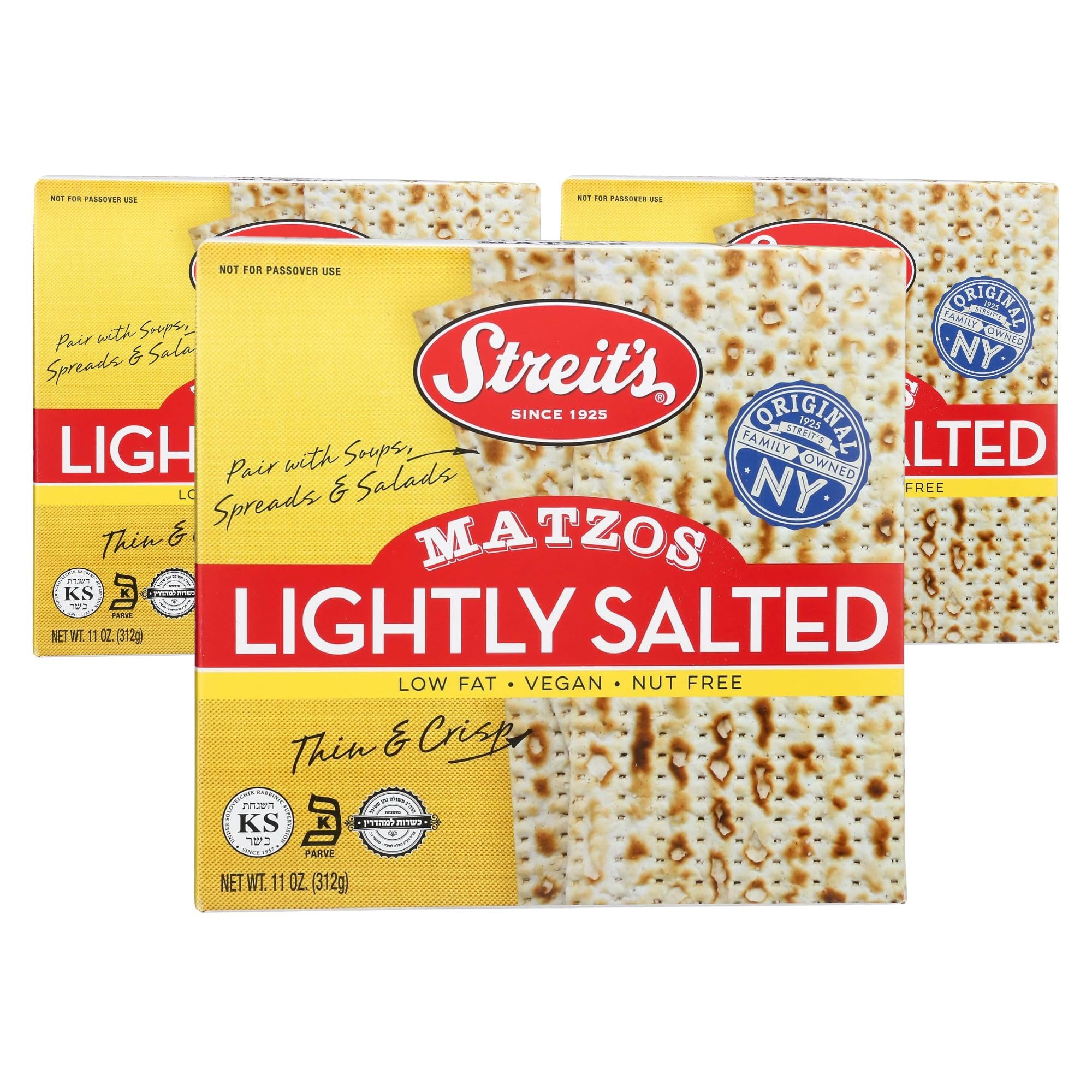 Streits Lightly Salted Matzo Americas 1 Matzah Thin And Crispy ...