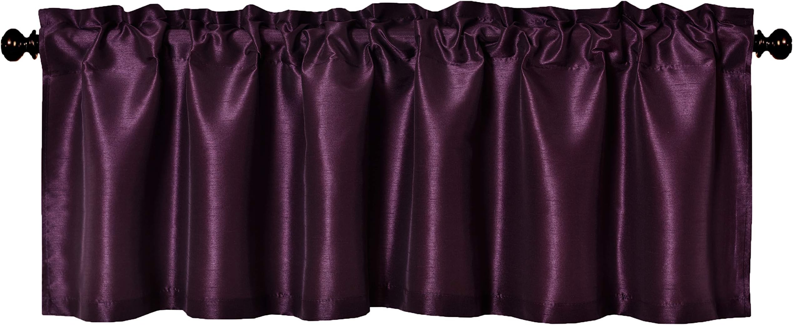 Amazon.com: Aiking Home Solid Faux Silk window Valance, Plum-Size 56 ...