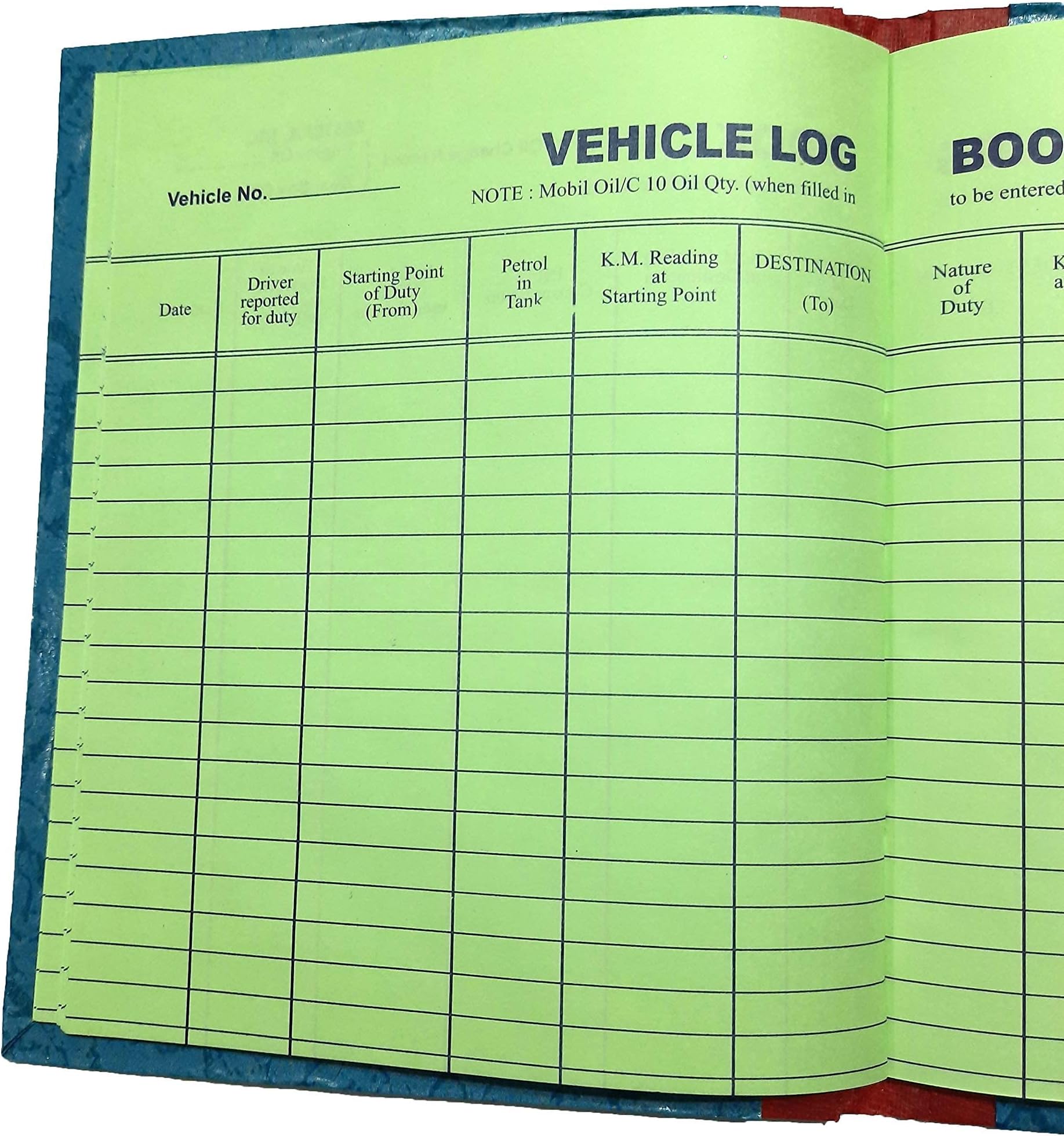 LRS Vehicle Log Book Short Size - Hard Bound - 21 x 17 cm - 40 Pages ...