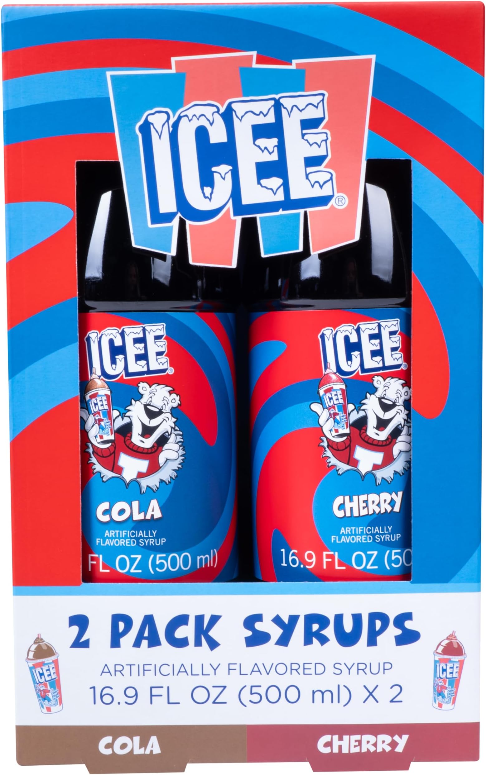 Amazon.com: ICEE 2 Pack Syrups - 2x16.9 fl.oz. Includes Cola & Cherry ...
