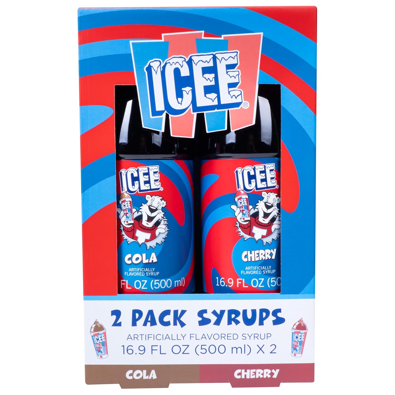 Amazon.com: ICEE 2 Pack Syrups - 2x16.9 fl.oz. Includes Cola & Cherry ...