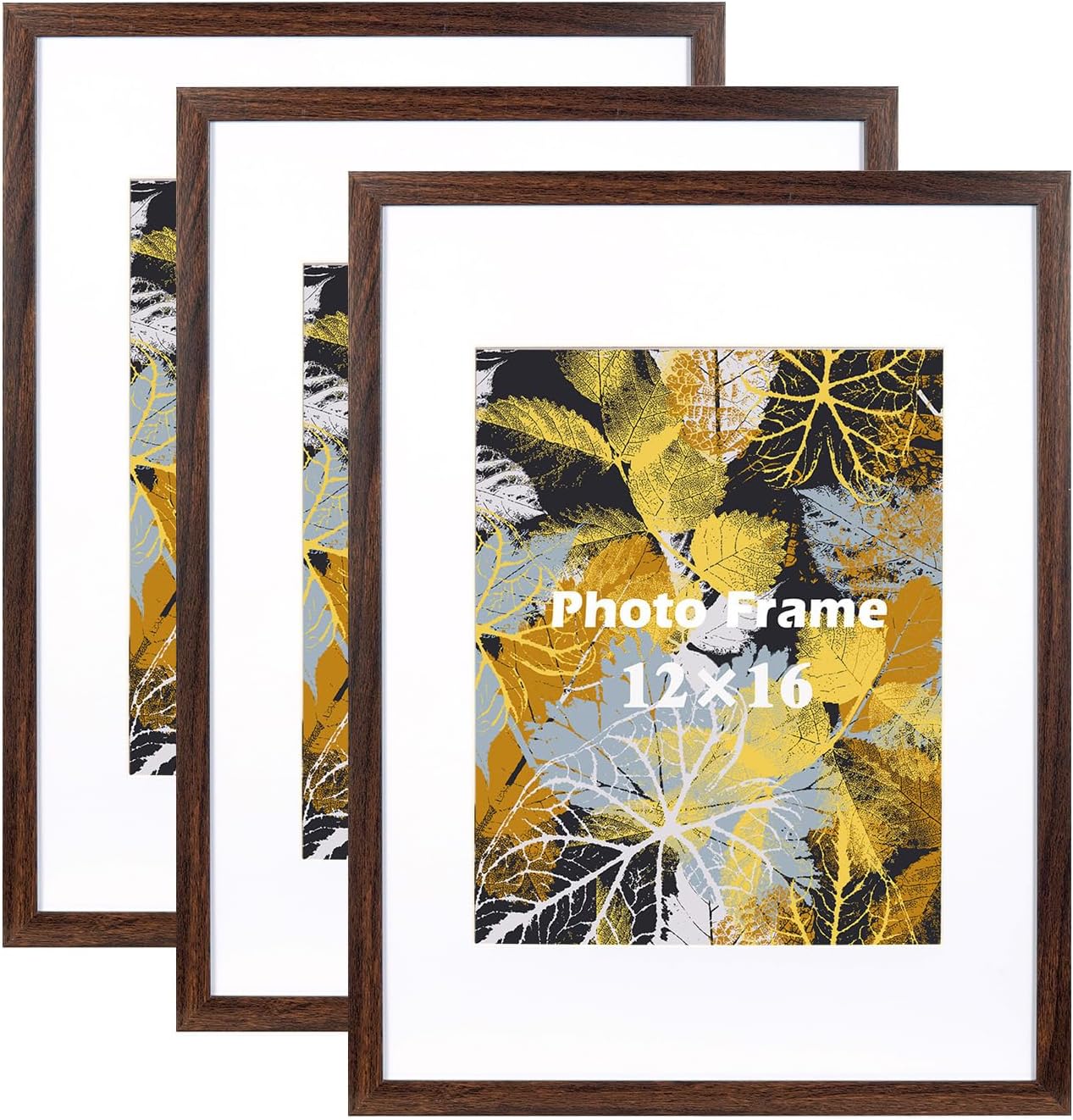 Amazon.com - Hogaryo Set of 3 12x16 Picture Frame Brown 12x16 Frames ...