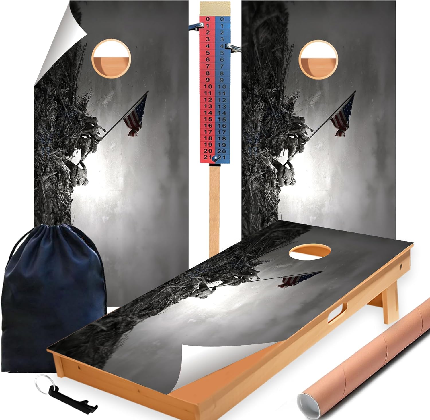 Amazon.com: CornholeGamesUSA Cornhole Board Wraps, Cornhole Decals and ...