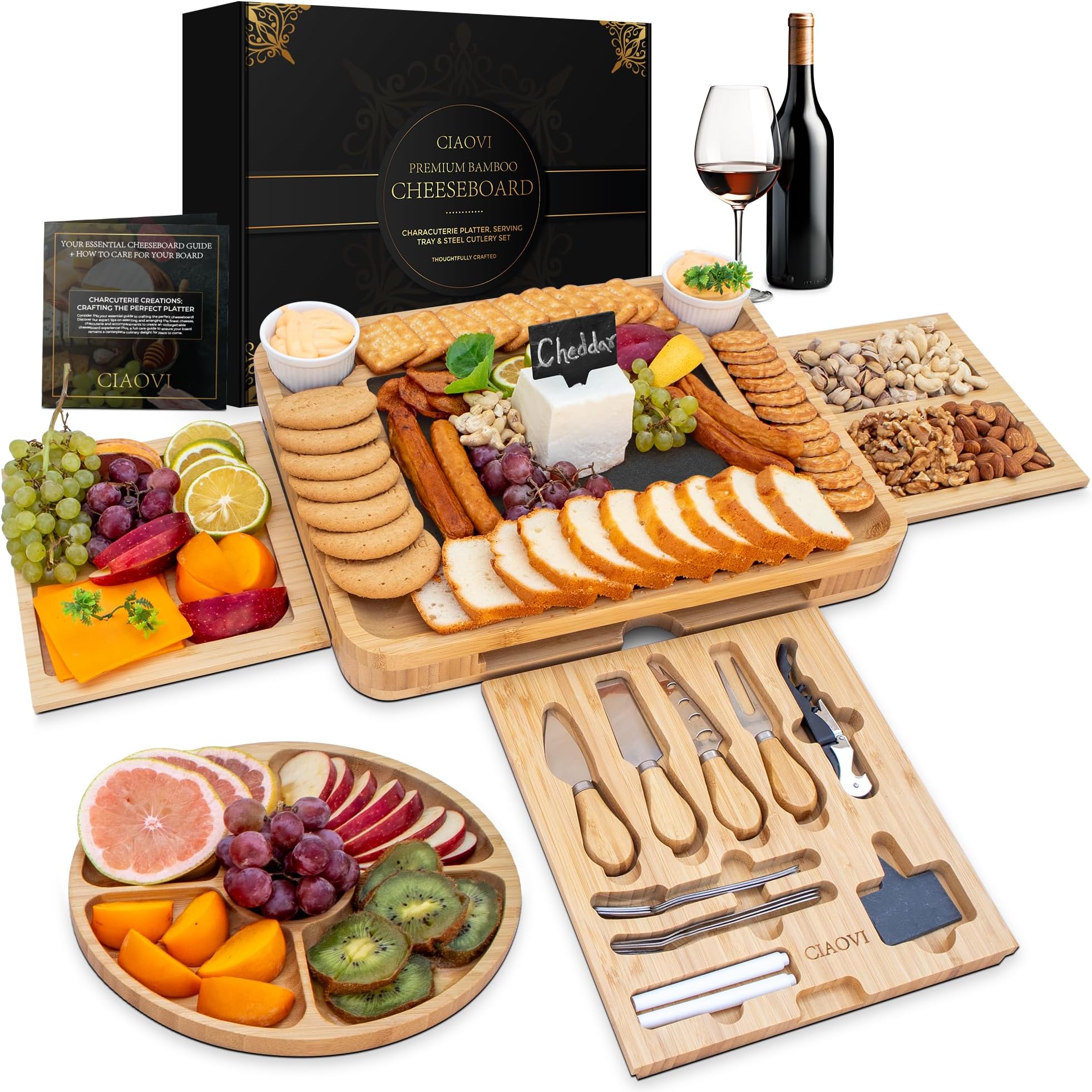 Amazon.com: JBHO Charcuterie Boards Gift Set, Cheese Board and Platter ...