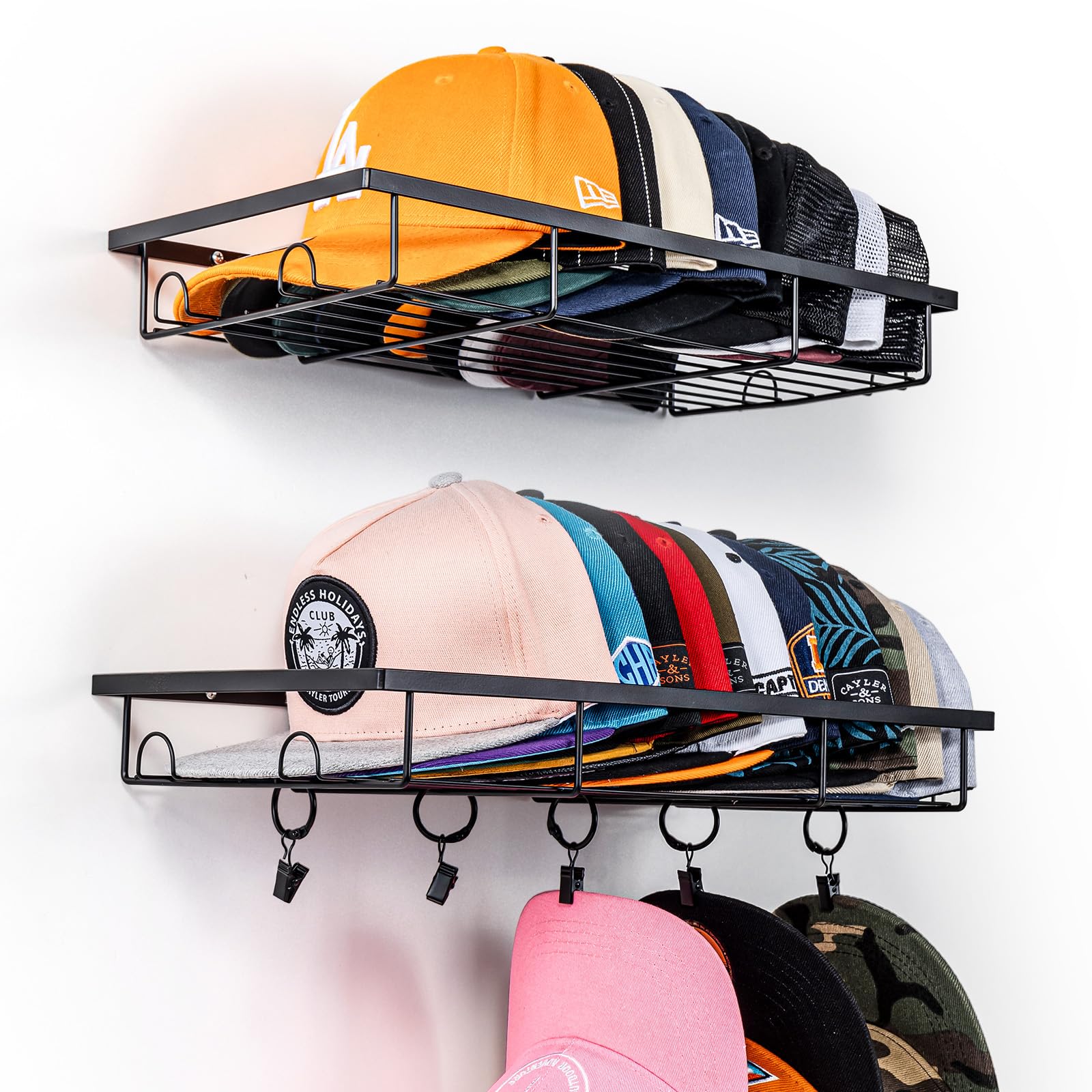 Forzacx Hat Stand for Baseball Caps Display and Organizer 2 Pack, Holds ...
