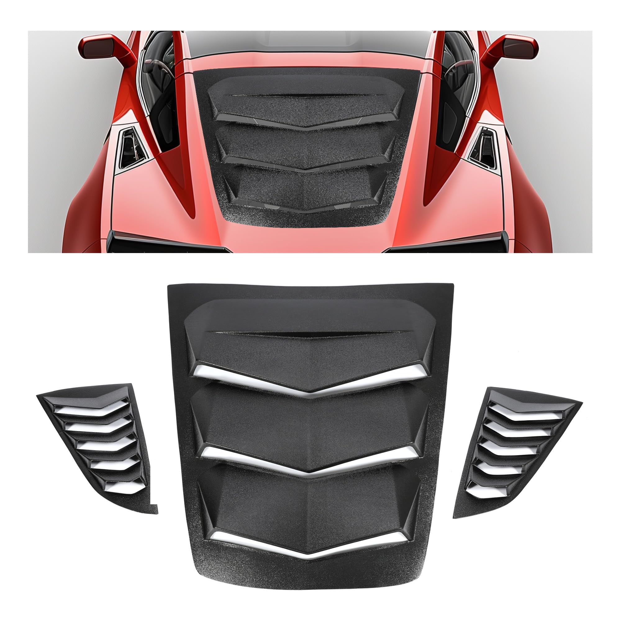 Corvette Rear Louver HECASA Rear Window Louver For C7 Corvette 2014 ...