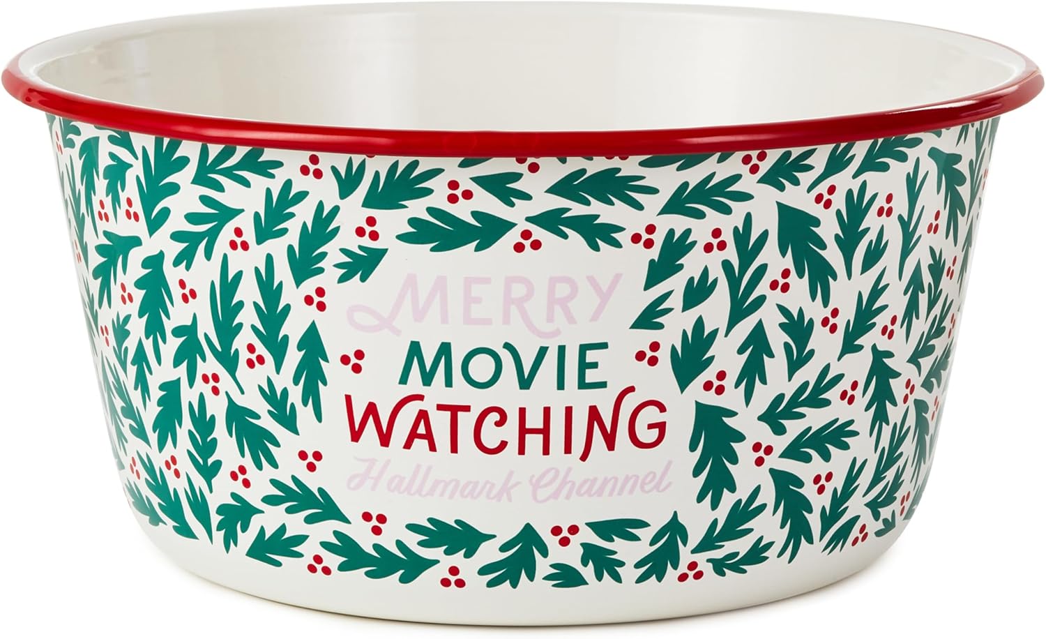 Amazon.com: Hallmark Channel Popcorn Bowl (Merry Movie Watching) Red ...