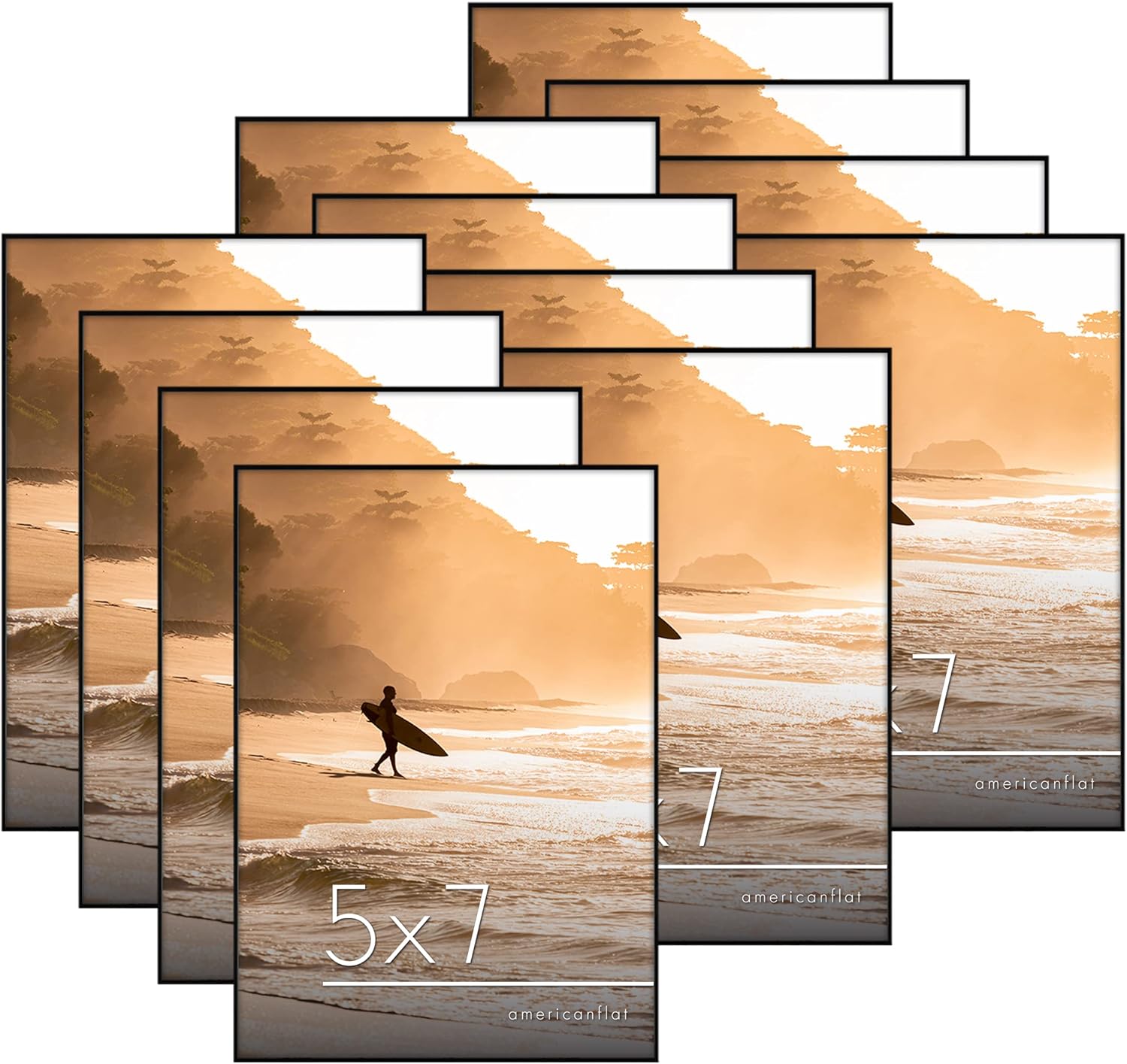 Amazon.com - Americanflat Front Loading 5x7 Picture Frame with Shatter ...