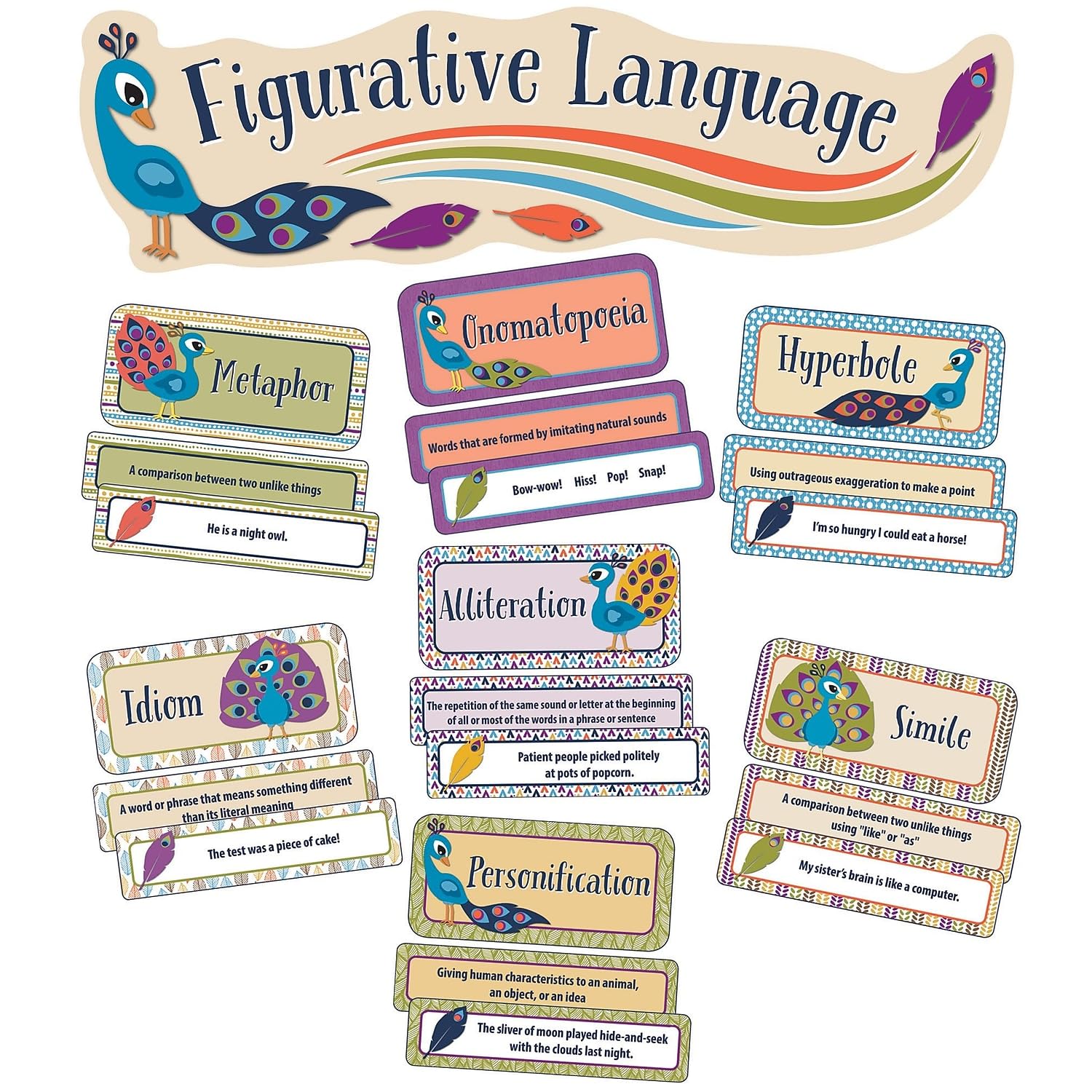 Amazon | You-nique Figurative Language Mini Bulletin Board Set | Carson ...