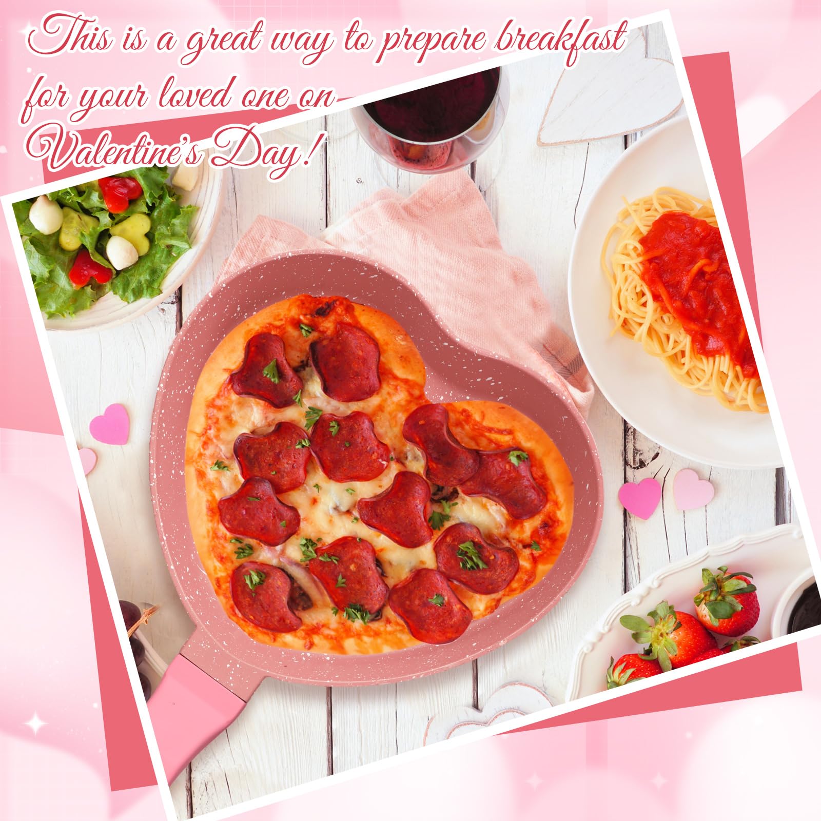 Snapklik.com : Tioncy Heart-shaped Pancake Pan, Nonstick Mini Frying ...