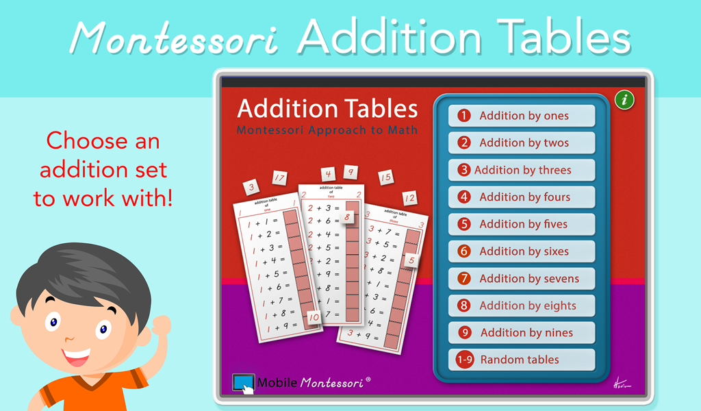 Addition Tables - Montessori Math for Kids Ages 4 and Up - App on ...