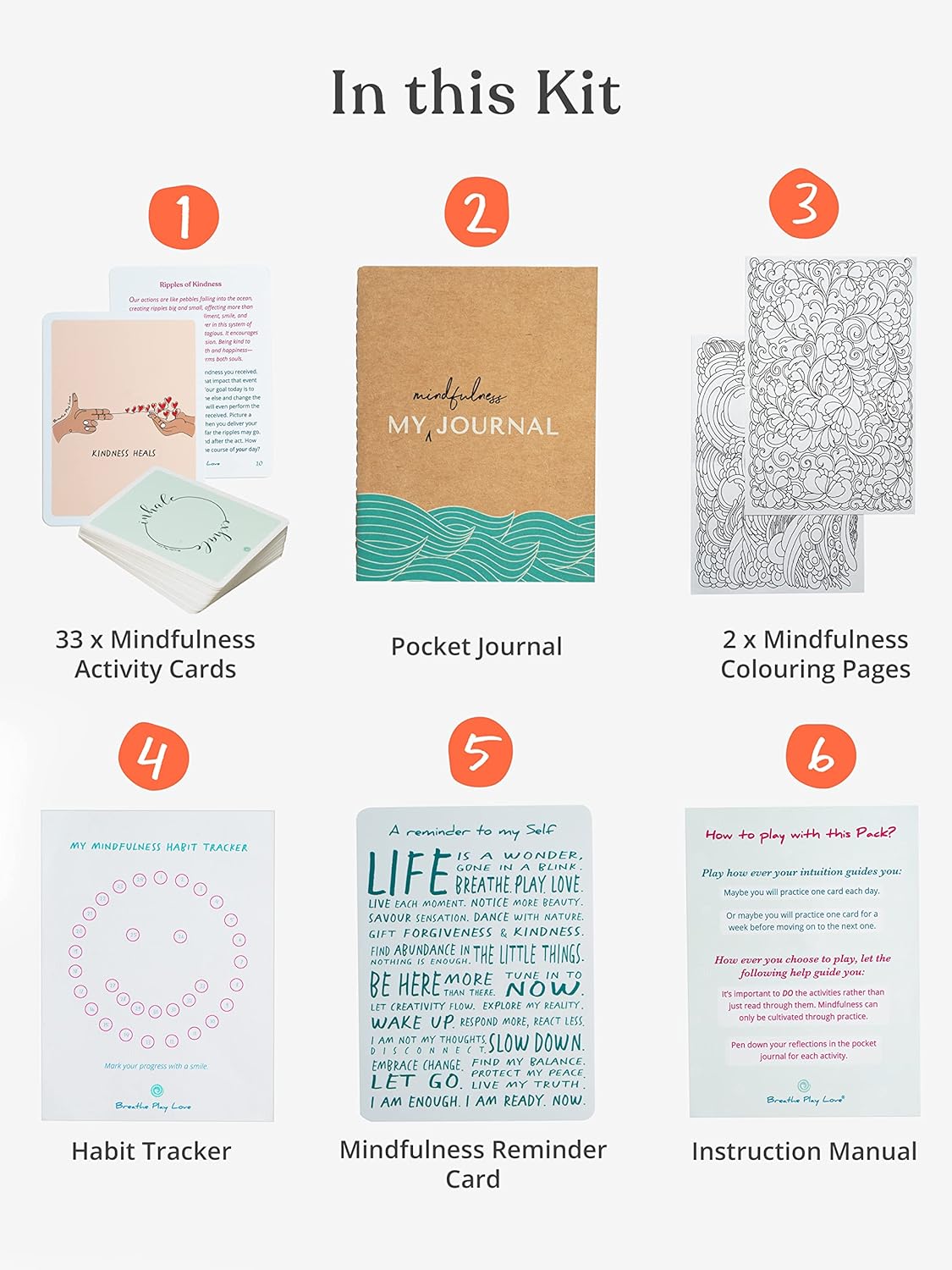 Mindfulness Gift Box—33 Mindfulness Activity Cards, Mindfulness Journal ...