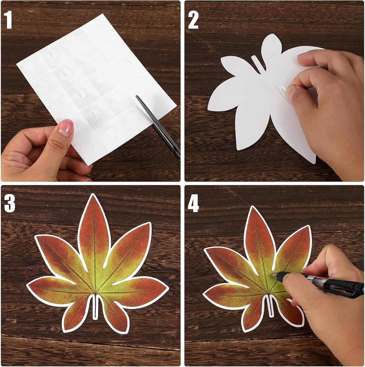 KINBOM 45pcs Fall Classroom Decorations, Fall Leaves Paper Thanksgiving ...