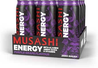 Musashi Energy Drink, Purple Grape, Hydration & Energy Support, Workout ...