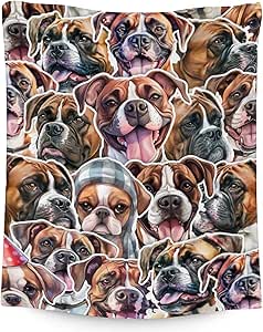 Amazon.com: Boxer Dog Blanket - Soft, Fuzzy & Warm - 30"x40" Small ...