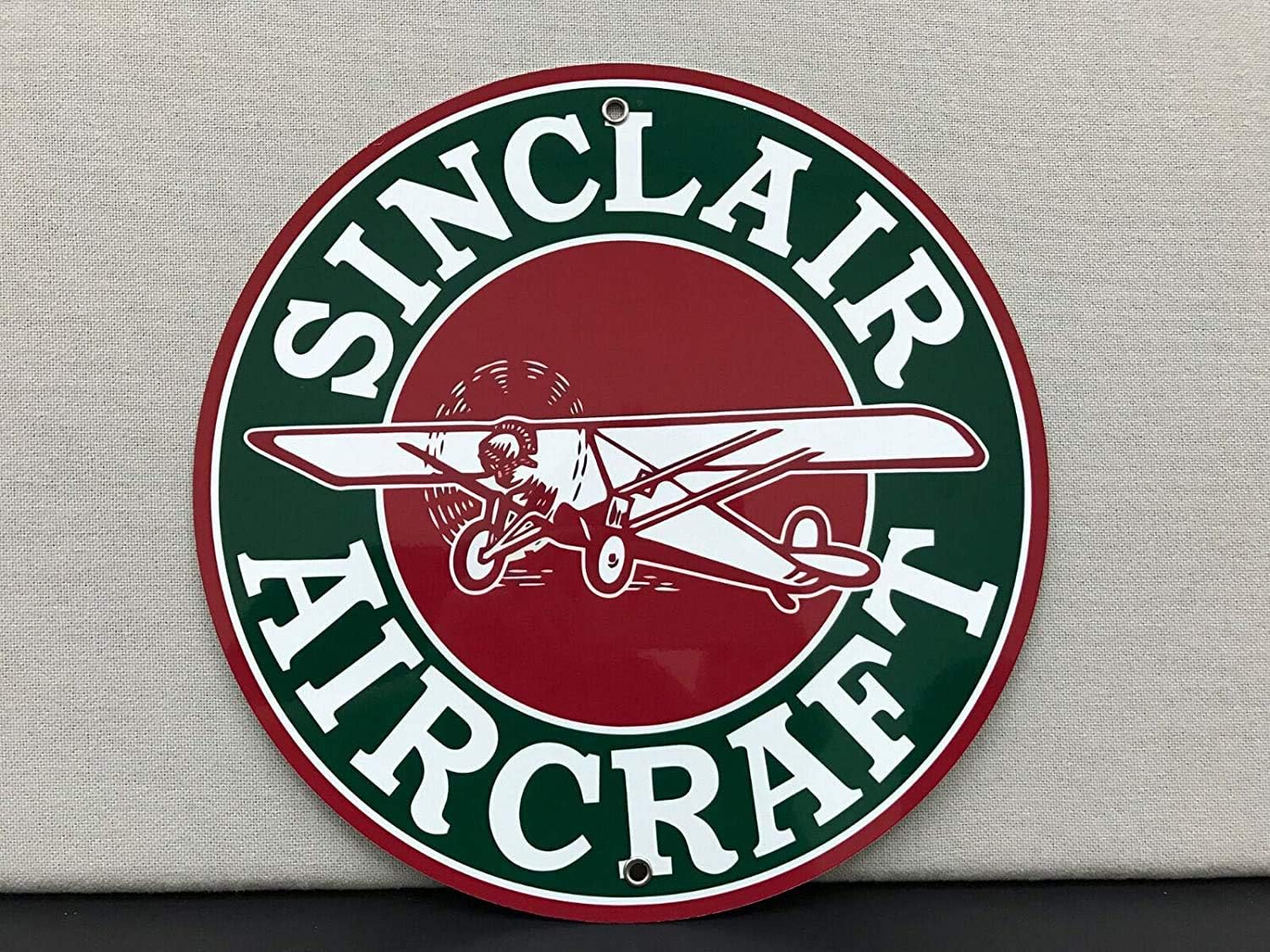 Amazon.com: 12 X 12 Inch Round Sign Sinclair Aviation Aircraft Tin Sign ...