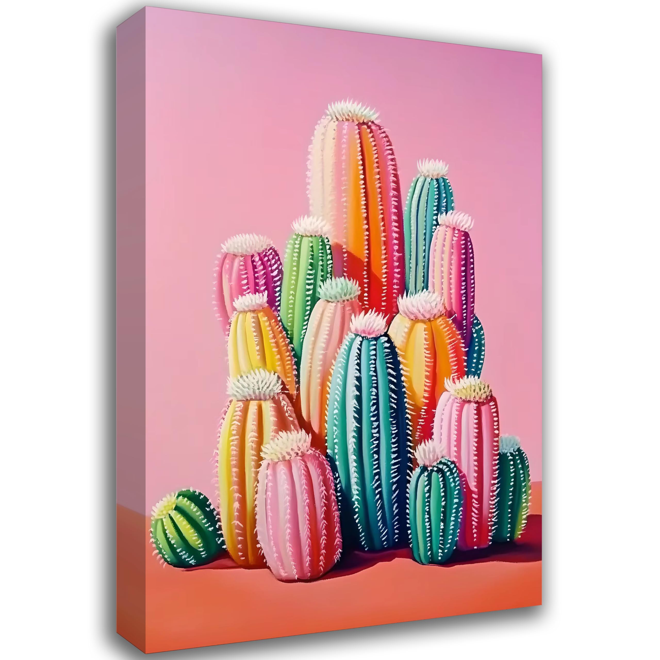 Amazon.com: ketilly Cactus Canvas Wall Art Desert Wall Painting Decor ...