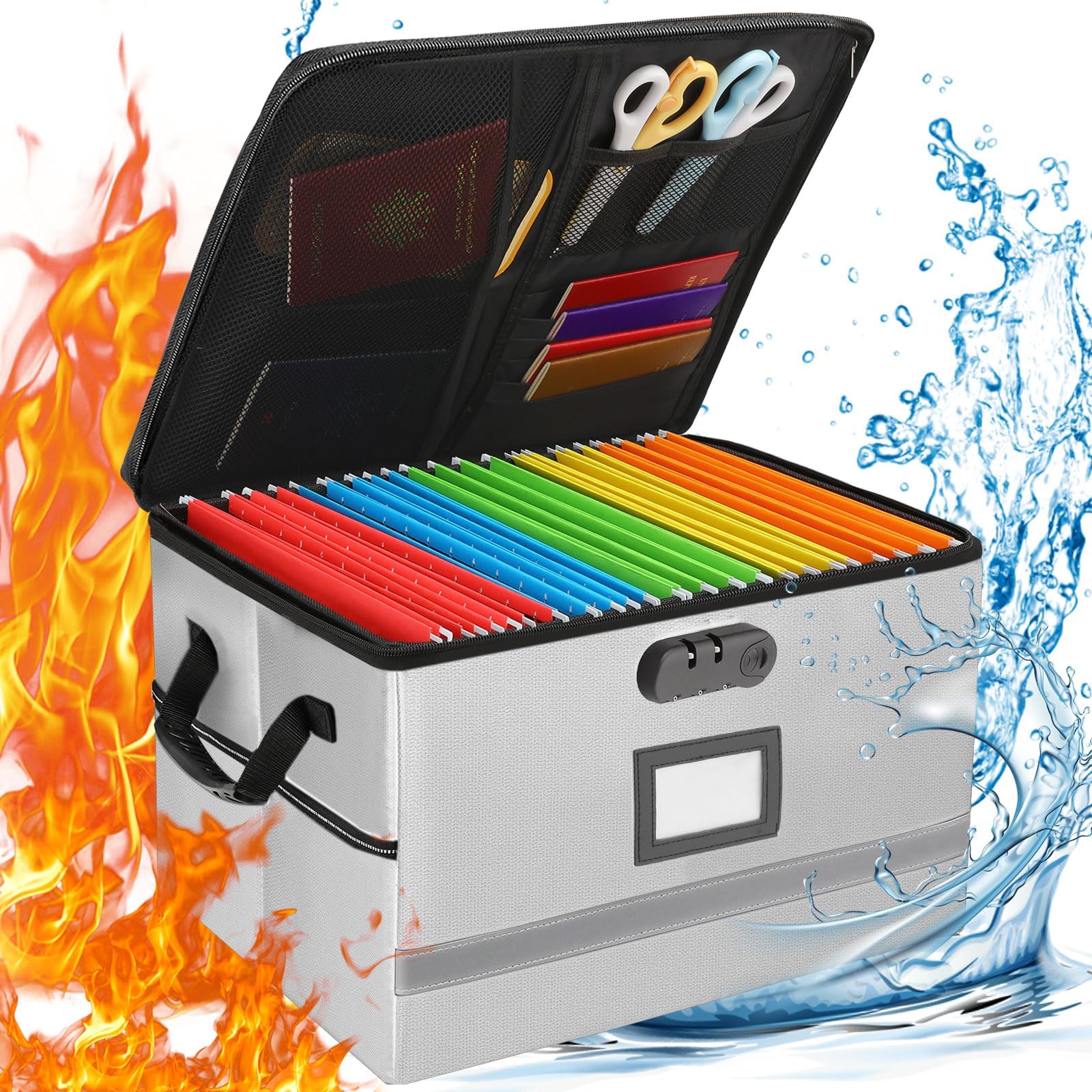 Amazon.com: futaiphy Portable fireproof rolling file box with ...