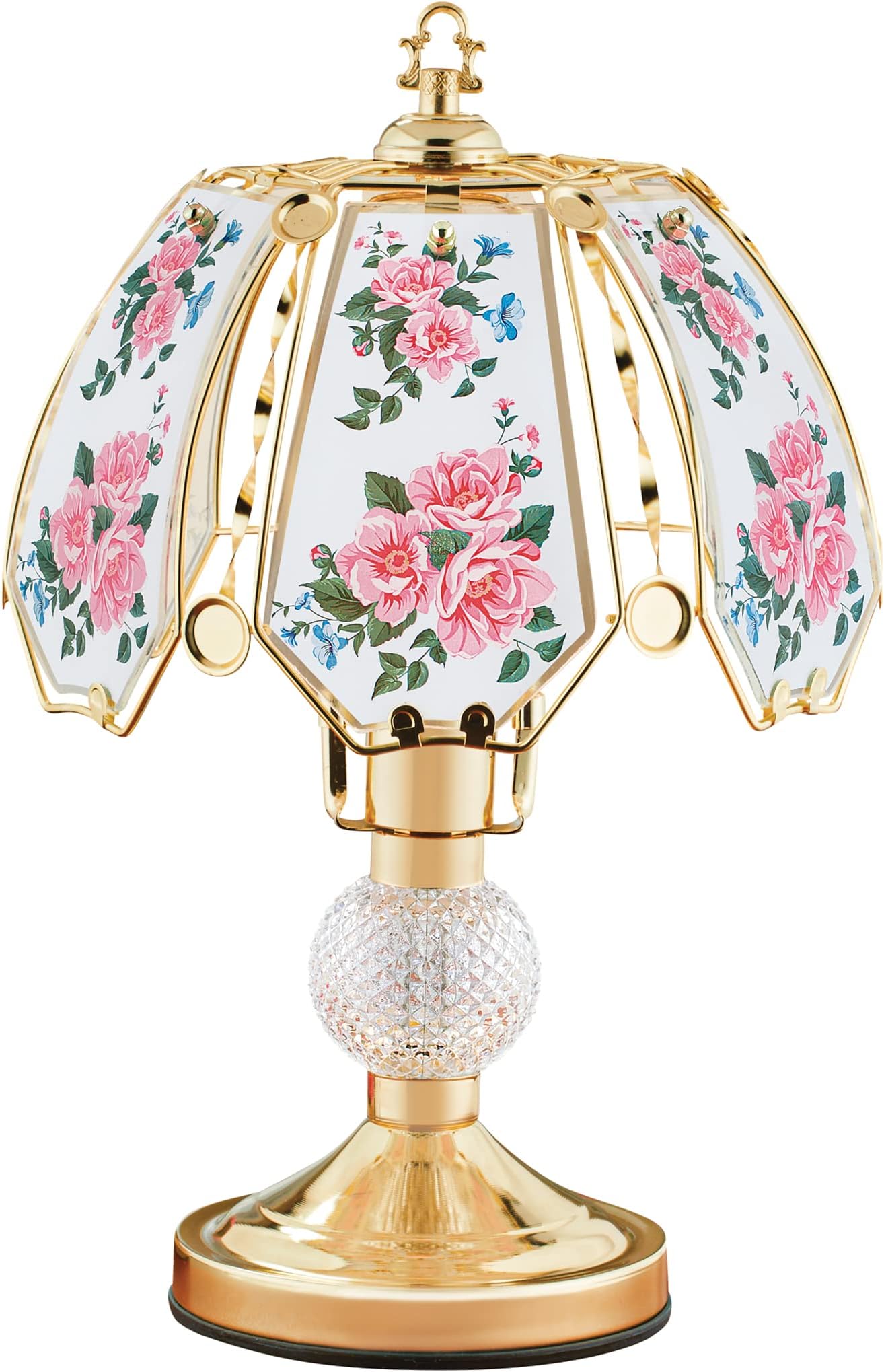 Collections Etc Touch Base Hummingbird Lamp with Gold-Tone Base and ...
