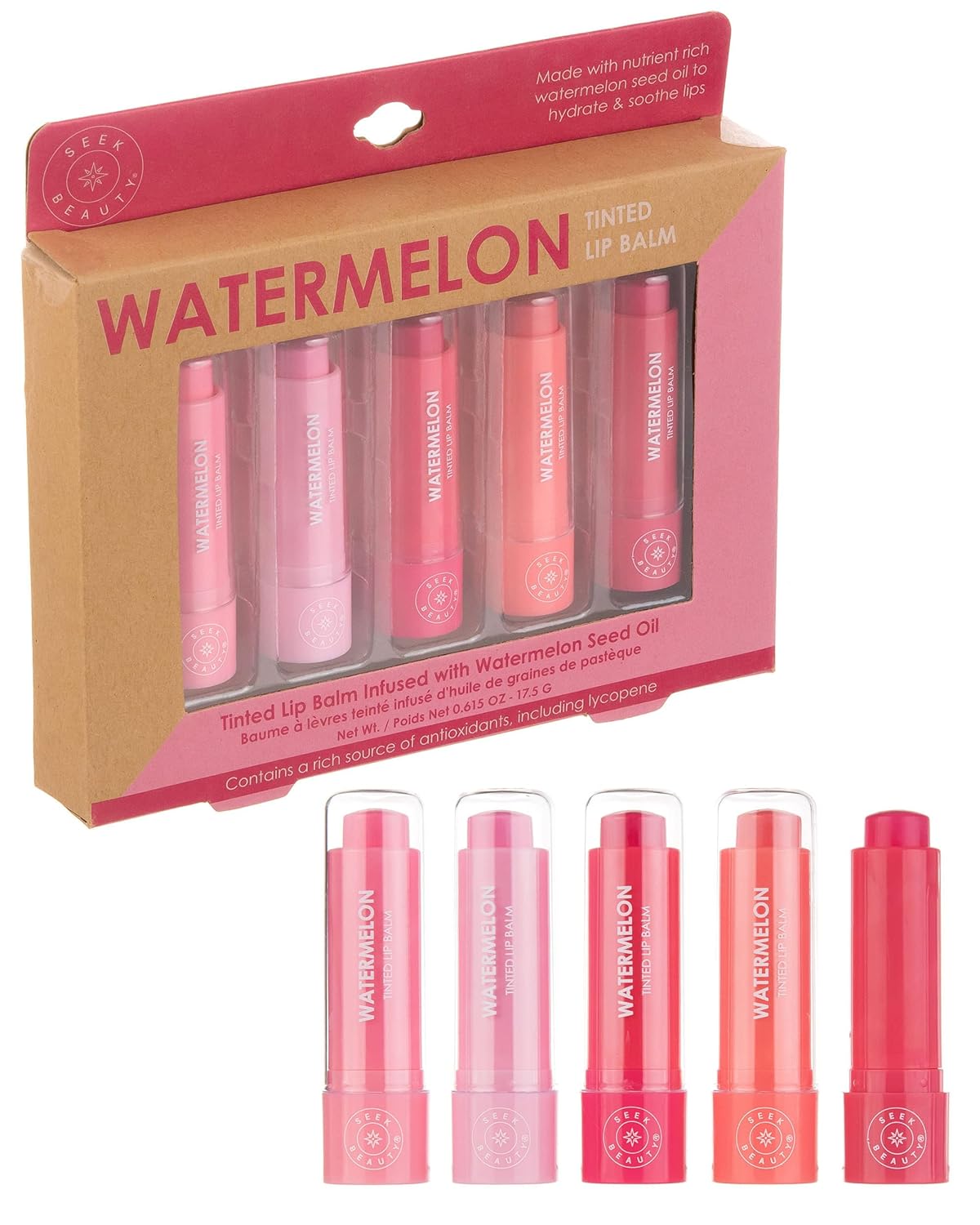Amazon.com : Expressions 5pc Moisturizing Watermelon Lip Butter, Tinted ...