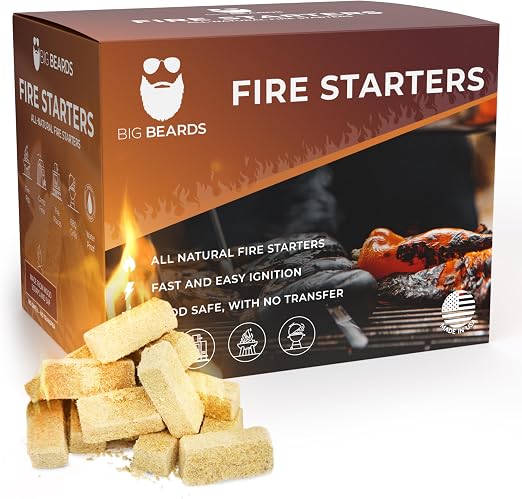 Amazon.com : Big Beards Natural Fire Starters, Waterproof and Odorless ...