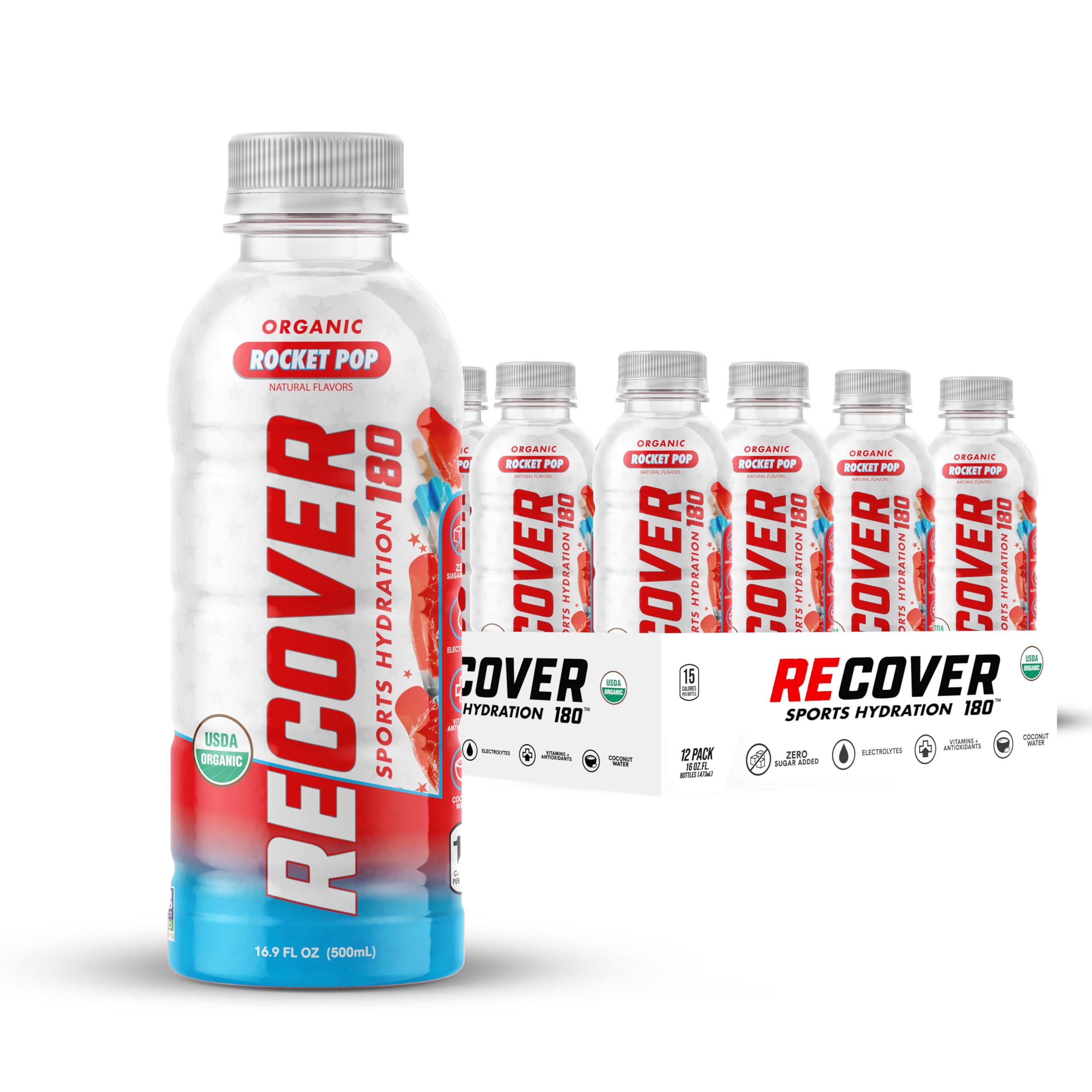 Amazon.com : RECOVER 180 Organic Sports Hydration Drink, No Sugar Added ...