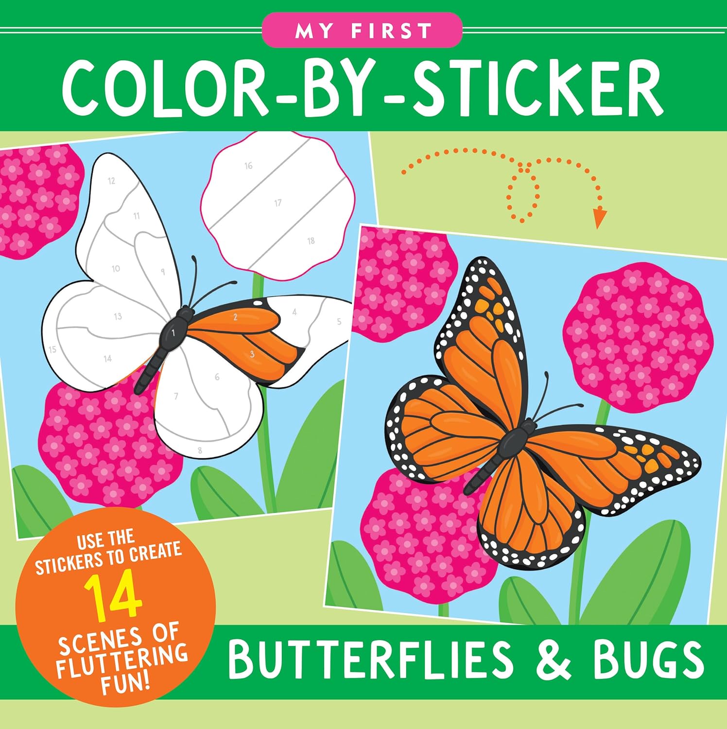 My First Color-By-Sticker Book - Butterflies & Bugs: T. Levy, Martha ...